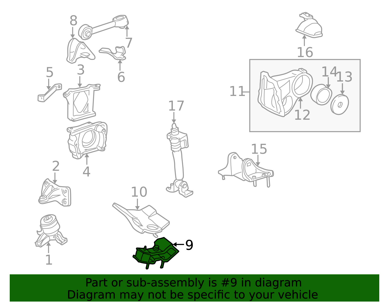 1992-2002 Toyota Side Mount 12372-62070 | MotorMotor
