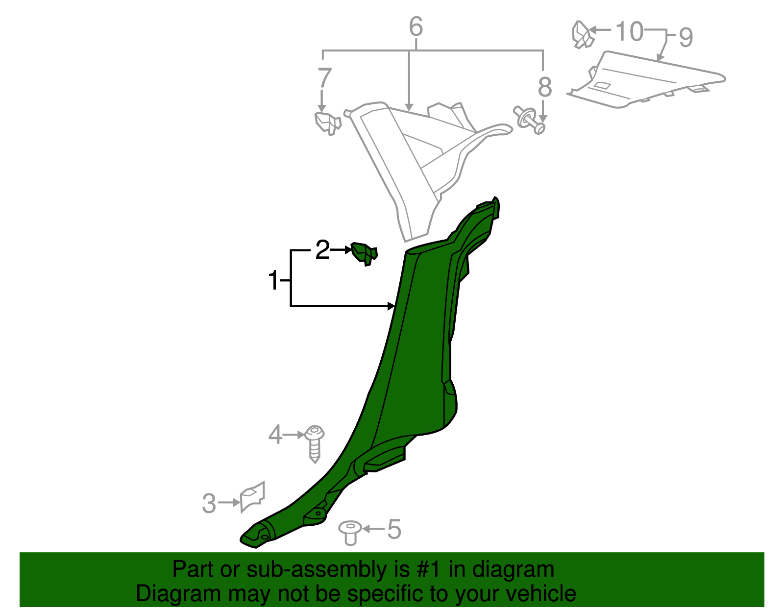 8V5-867-246-C-MG6 - Rear Quarter Trim 2018-2020 Audi | Audi OEM Parts Guy