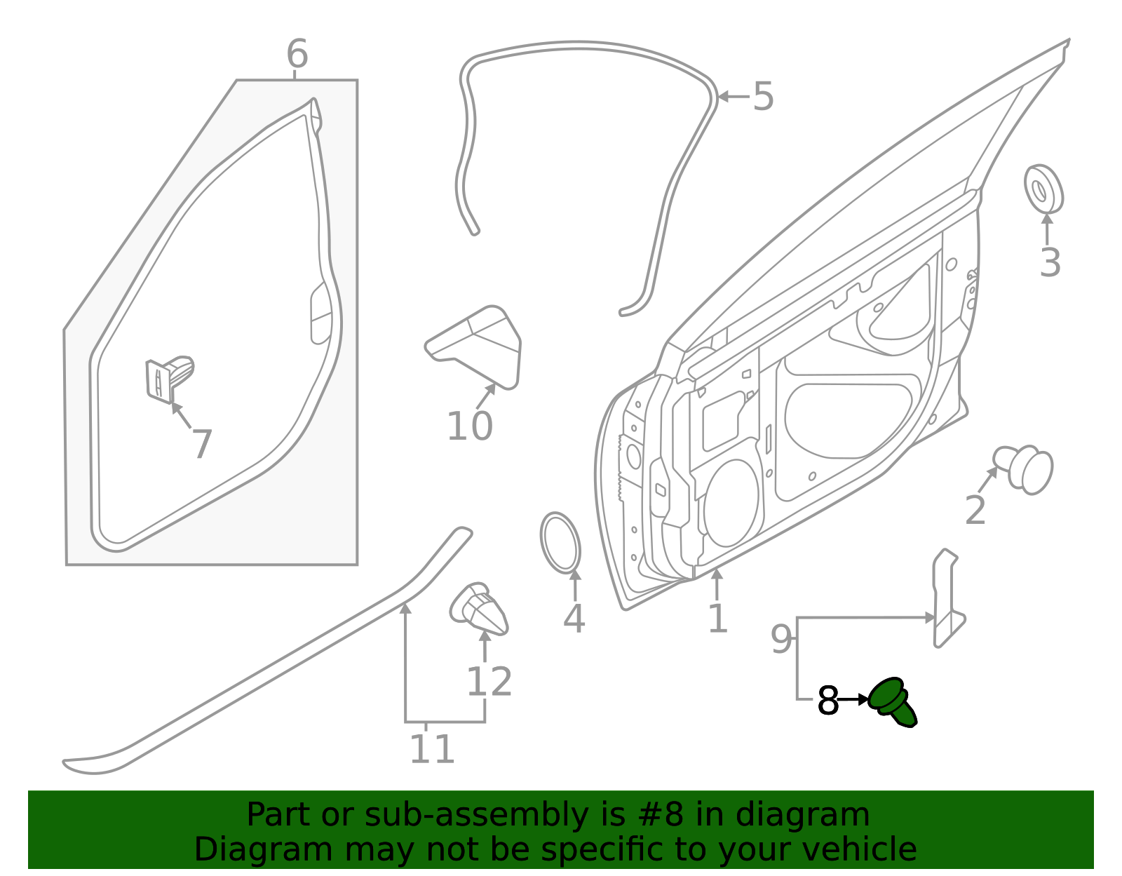 731027030 - 2019-2024 Subaru - Door Weather-Strip Cover | Subaru Parts HQ