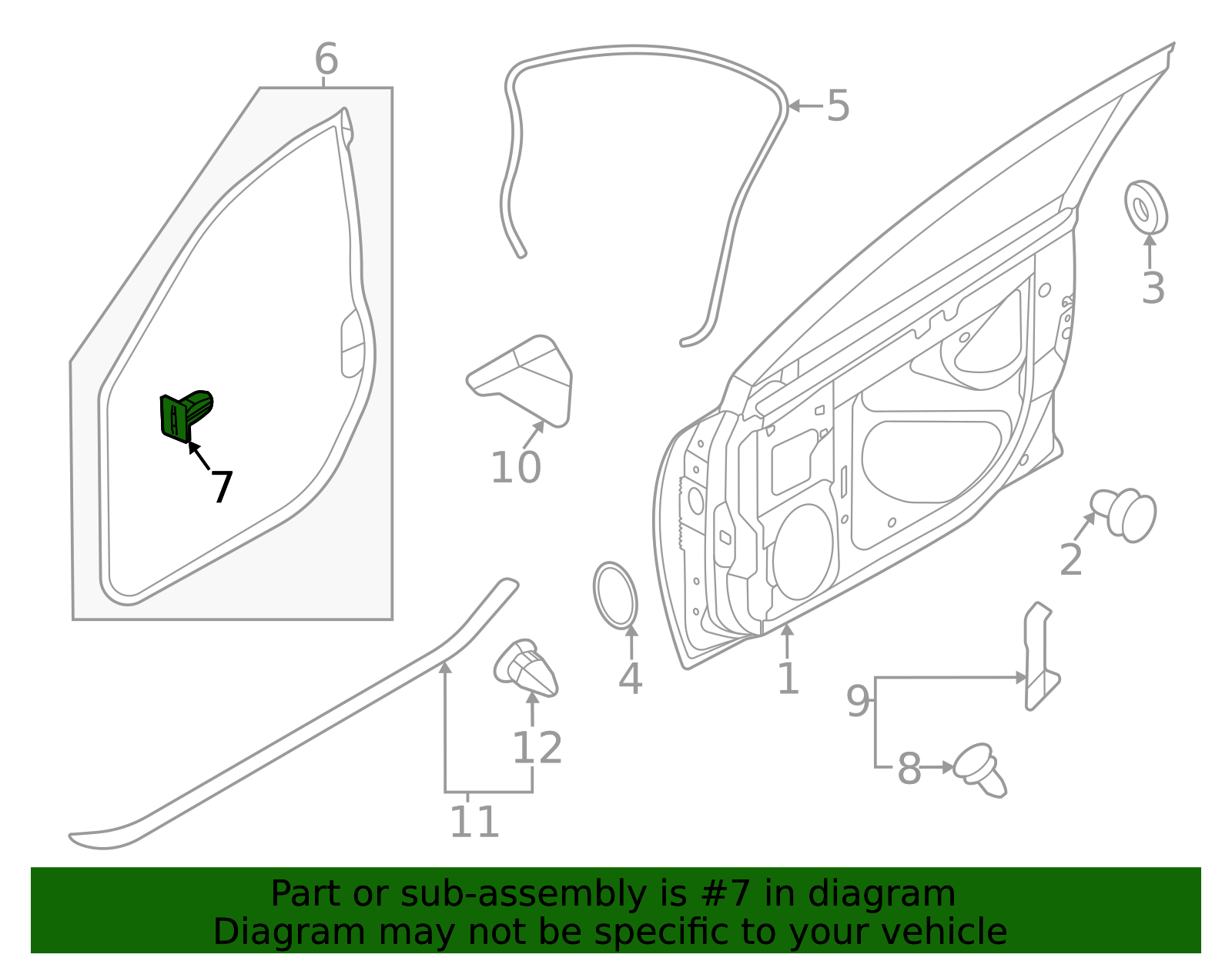 2020-2025 Subaru Door Weather-Strip Clip 909130271 | Subaru Parts Store