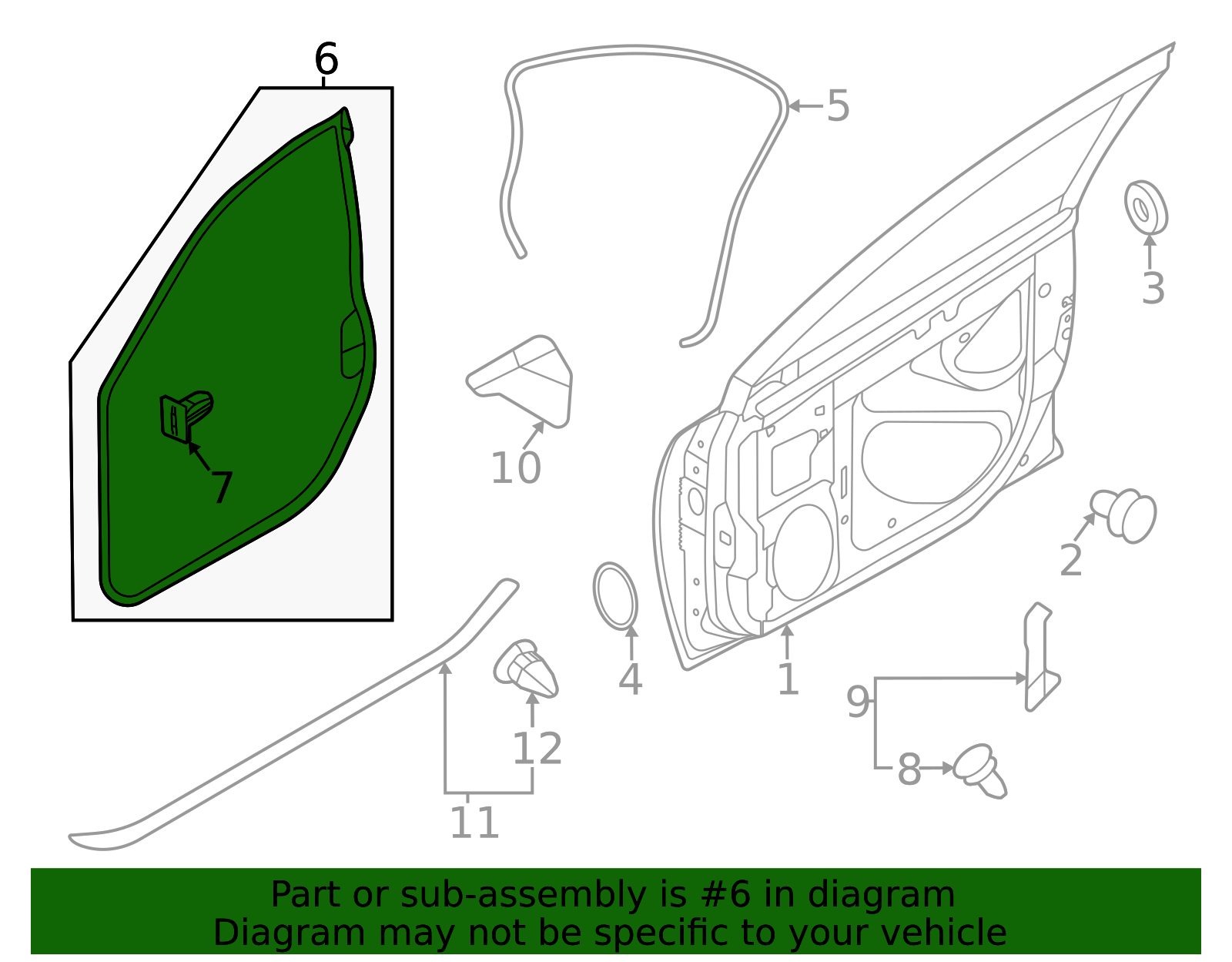 2020-2025 Subaru Door Weather-Strip 63511AN20A | Subaru Parts Guys