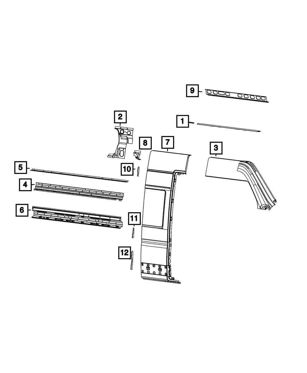 2024-2025 Ram ProMaster EV Rear Rail 68578475AA | My Mopar Parts