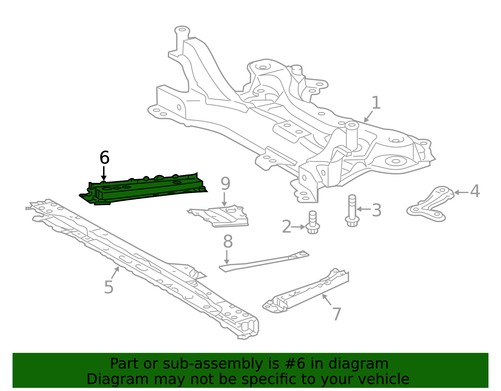 51107-12010 - High-Quality Suspension Crossmember, Reinforcement for ...