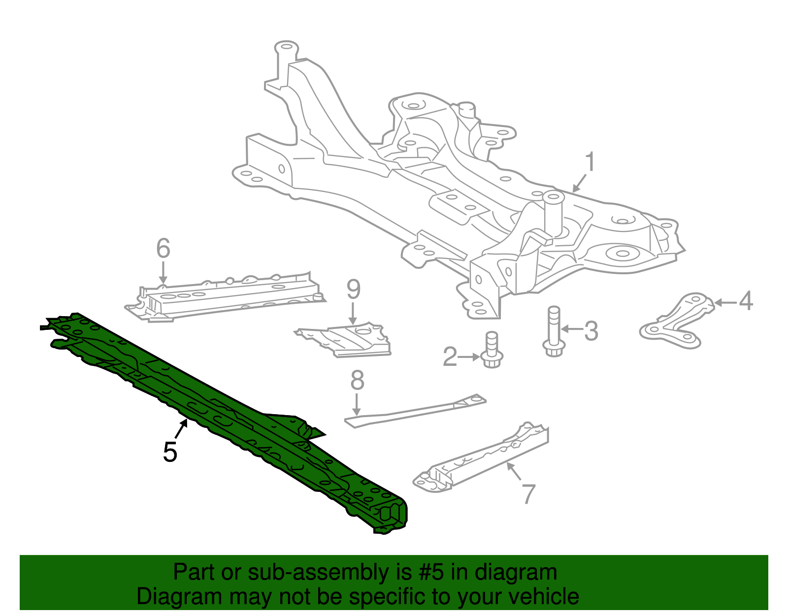 2010-2018 Toyota Cross-Member 57104-47020 | Toyota of Des Moines Parts
