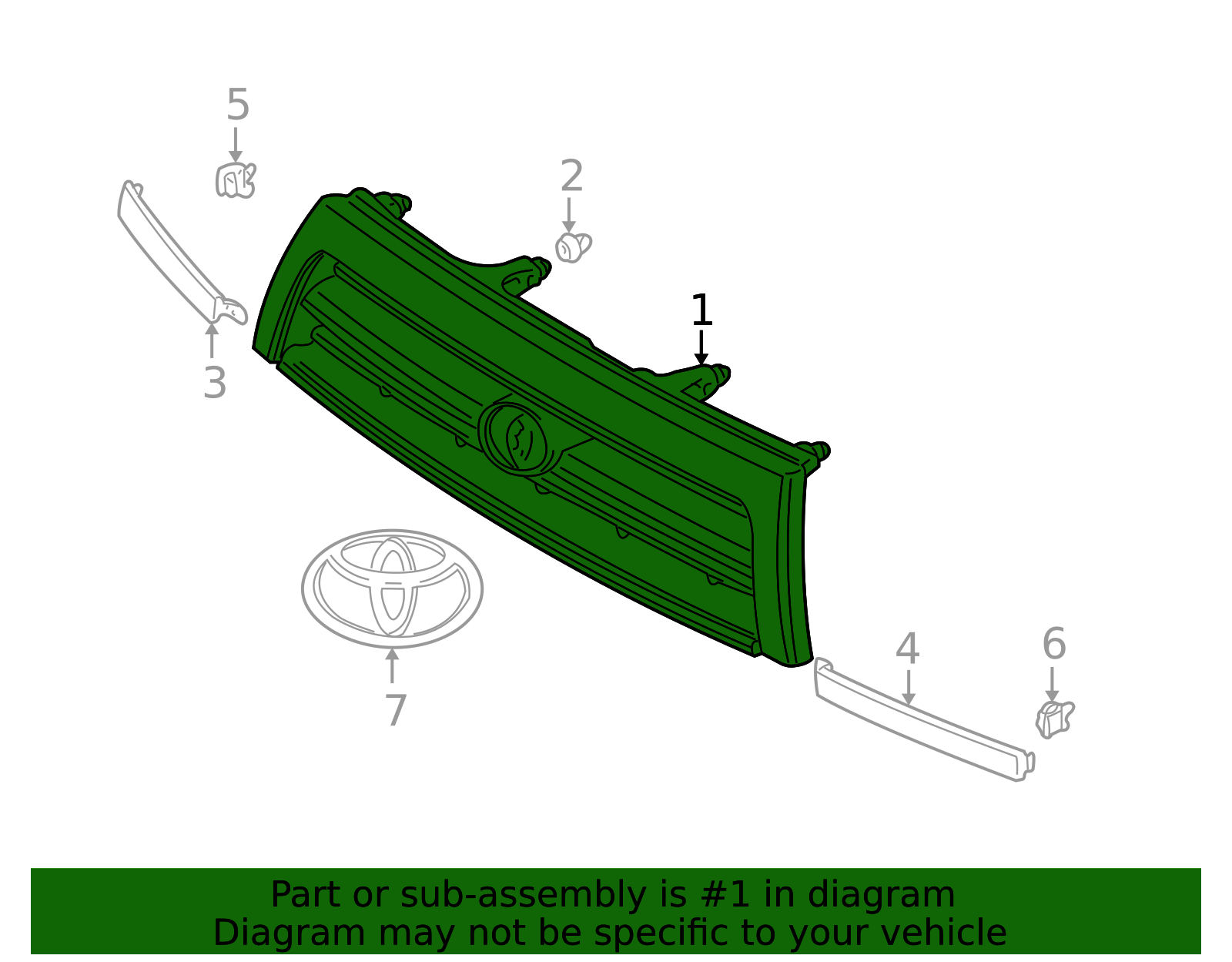 2001-2002 Toyota 4Runner Grille 53111-35400 | MotorMotor