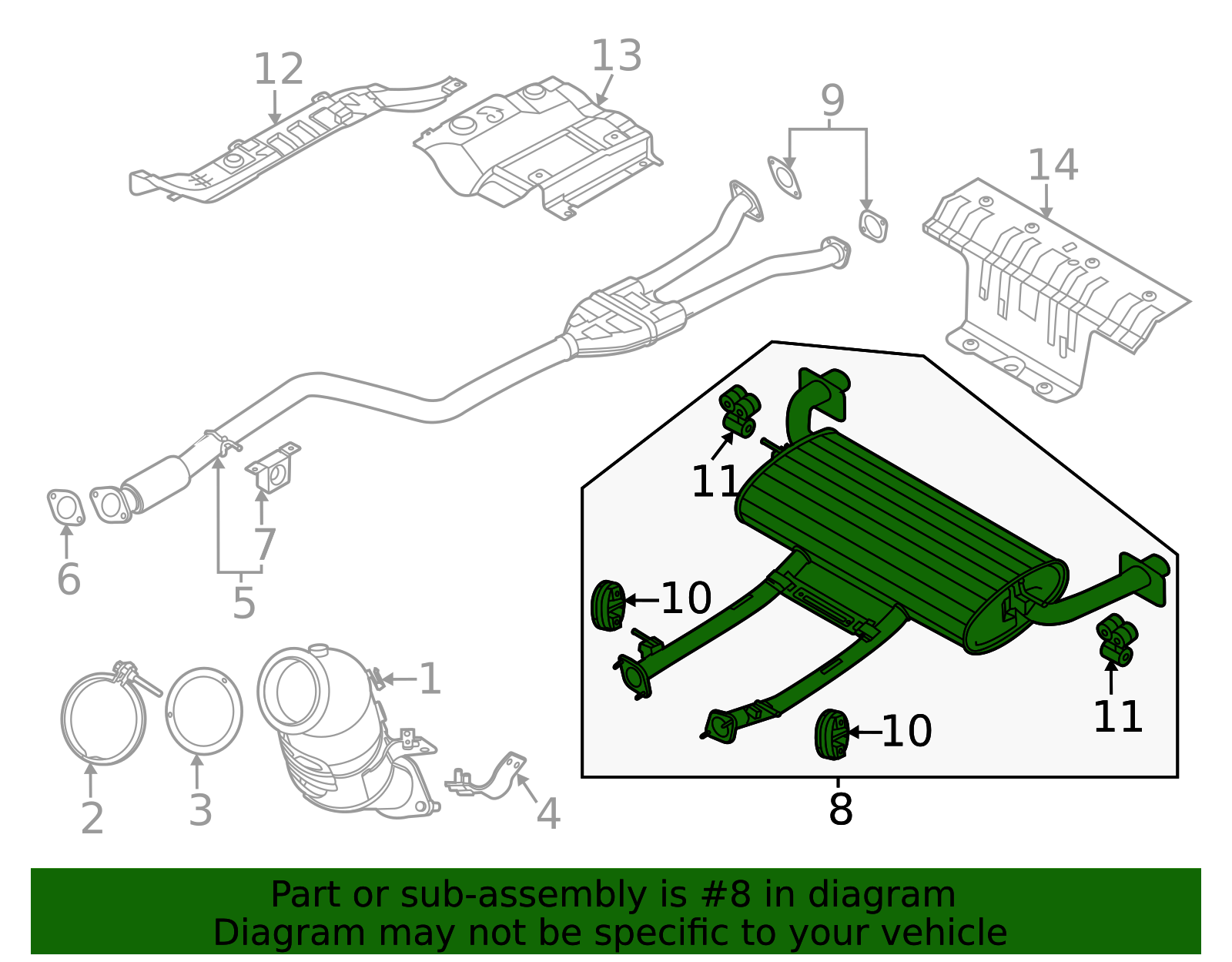28710-AR200 - Hyundai Muffler & Pipe 2022-2025 Genesis GV70 ...