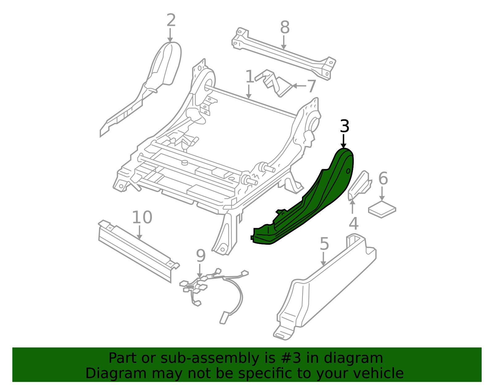 87380-EA200 - Recline Cover 2005-2019 Nissan | Official Nissan Parts Store