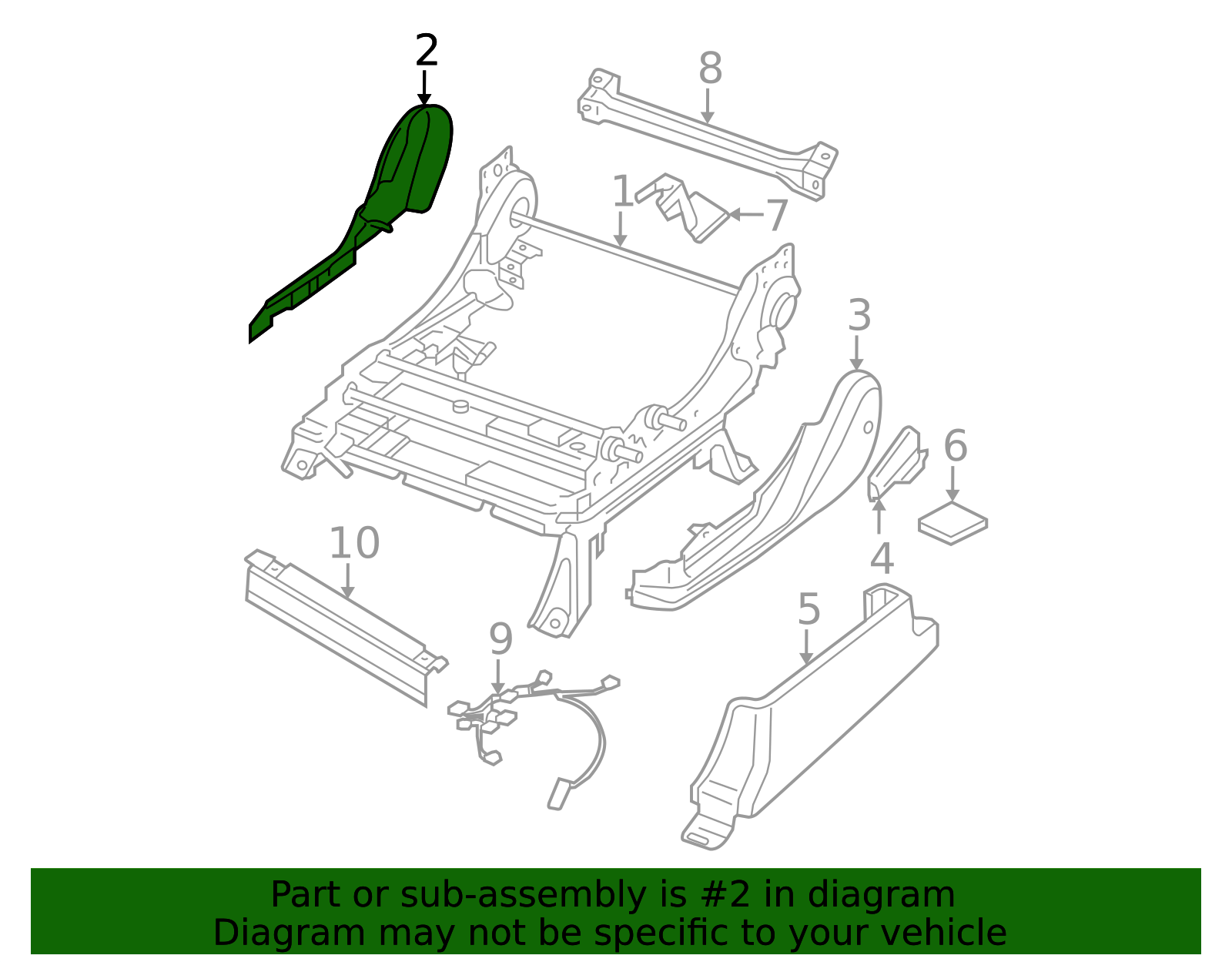 Seat Frame Trim - Factory Style Interior Detail 87381-EA201 ...