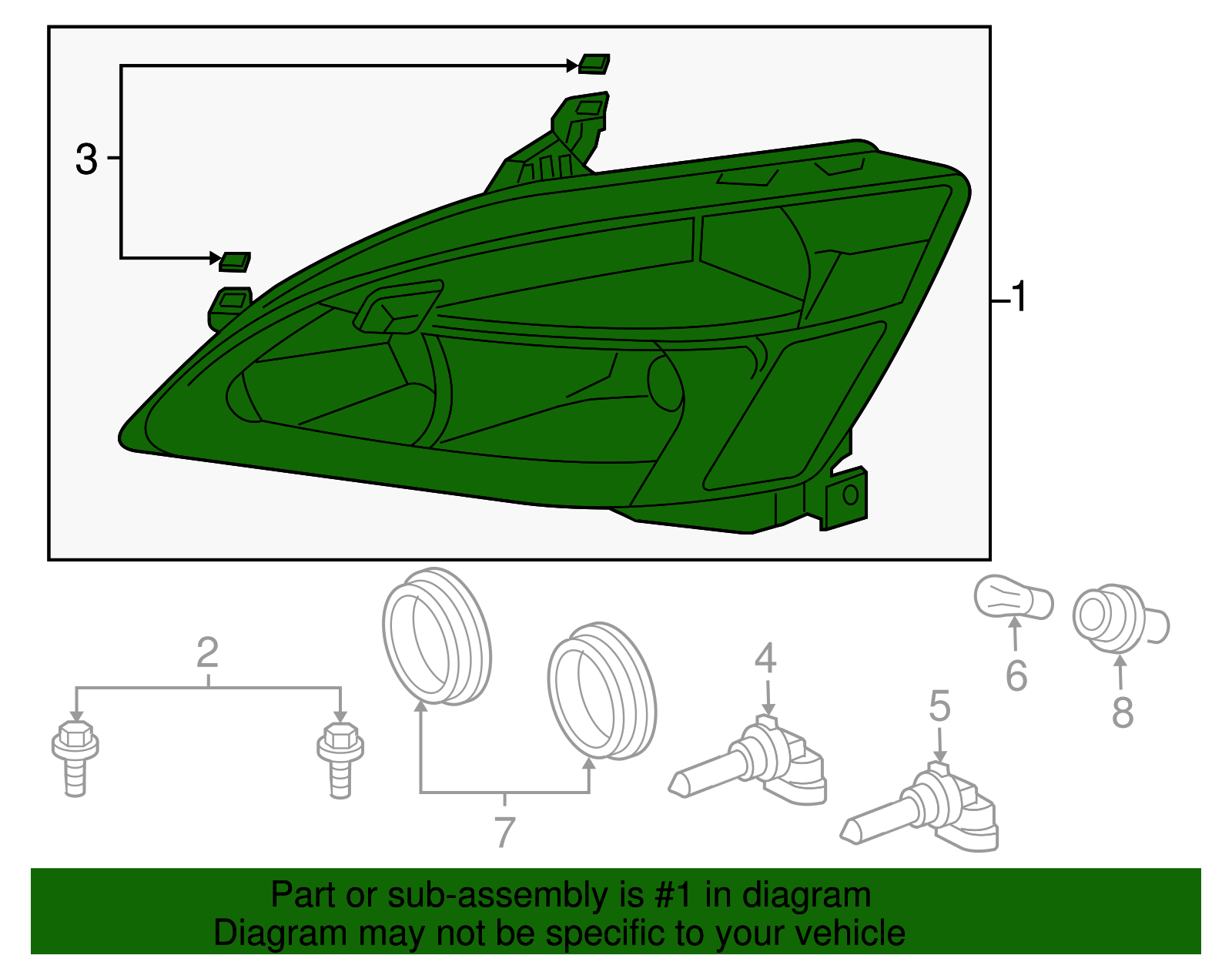 33101-SDA-A01 - Composite Headlamp 2003-2007 Honda Accord | Honda Parts ...