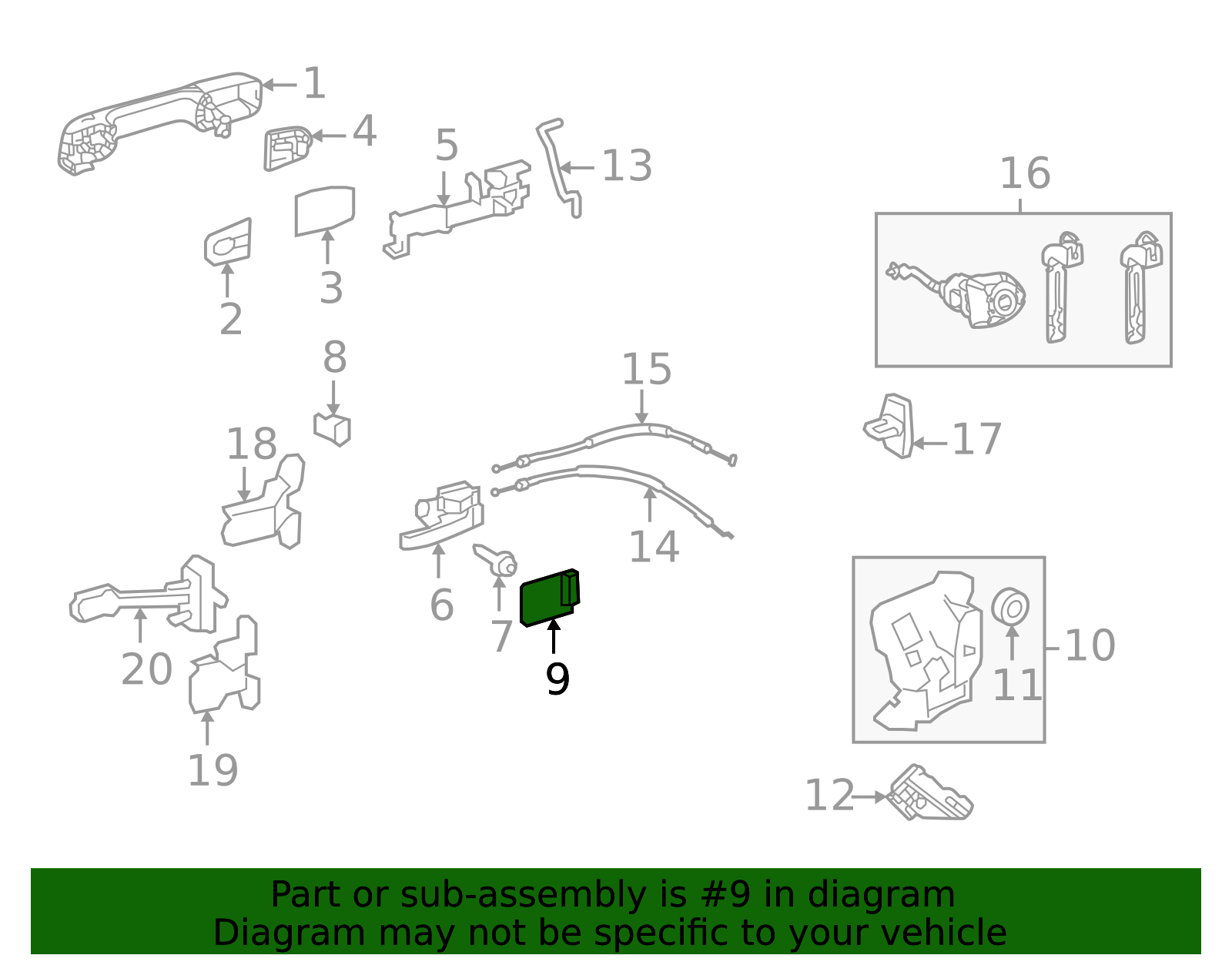 2022-2026 Toyota Interior Door Handle Screw Cap 69283-0C030 | Toyota ...
