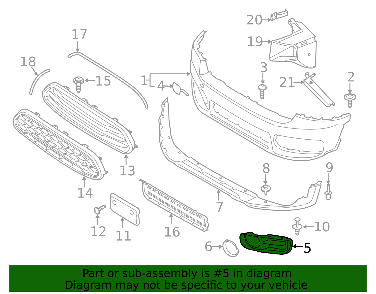 51-11-7-390-534 - Outer Grille | BMWPartsHub