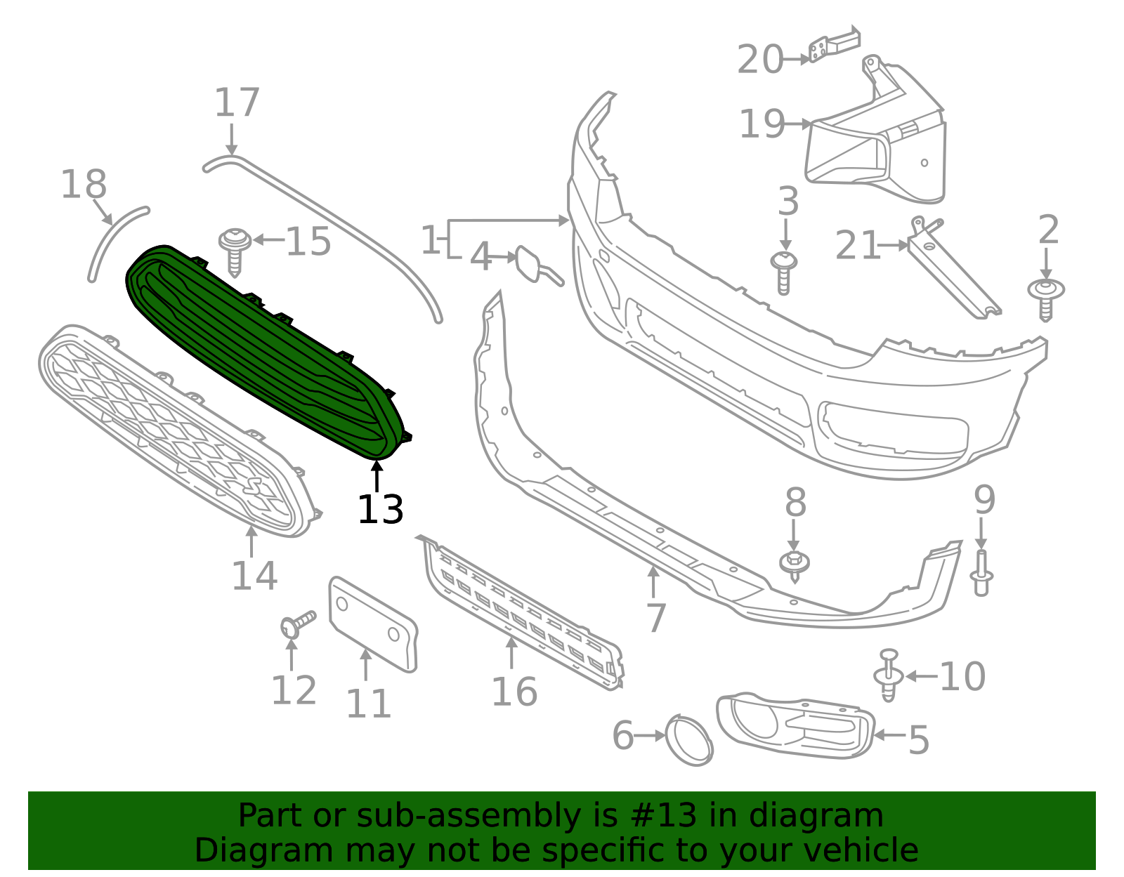51-13-7-405-396 - High-Quality Grille for 2017-2020 Mini Cooper ...