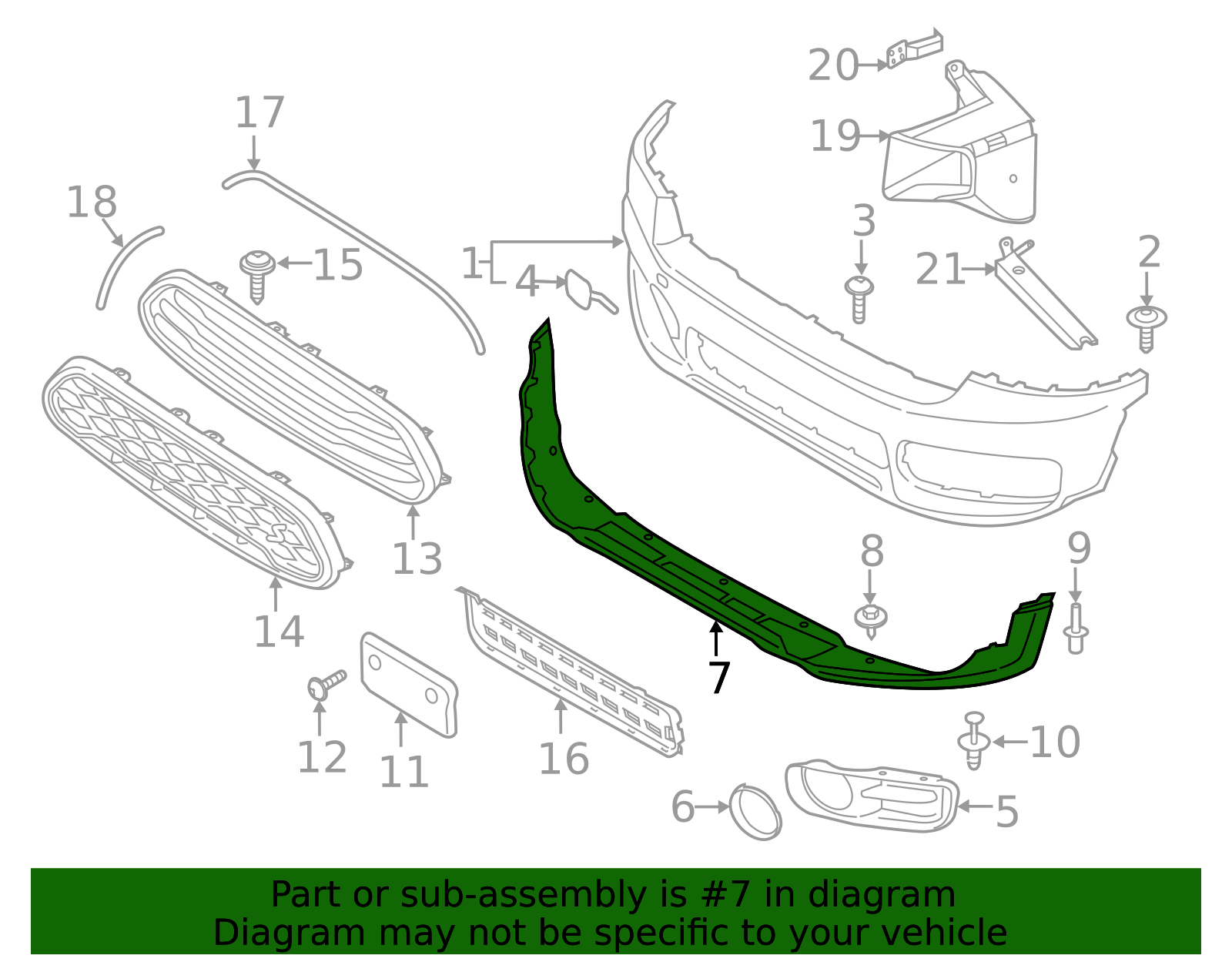 2017-2020 Mini Cooper Countryman Spoiler 51-11-7-390-521 | MINI Parts Store