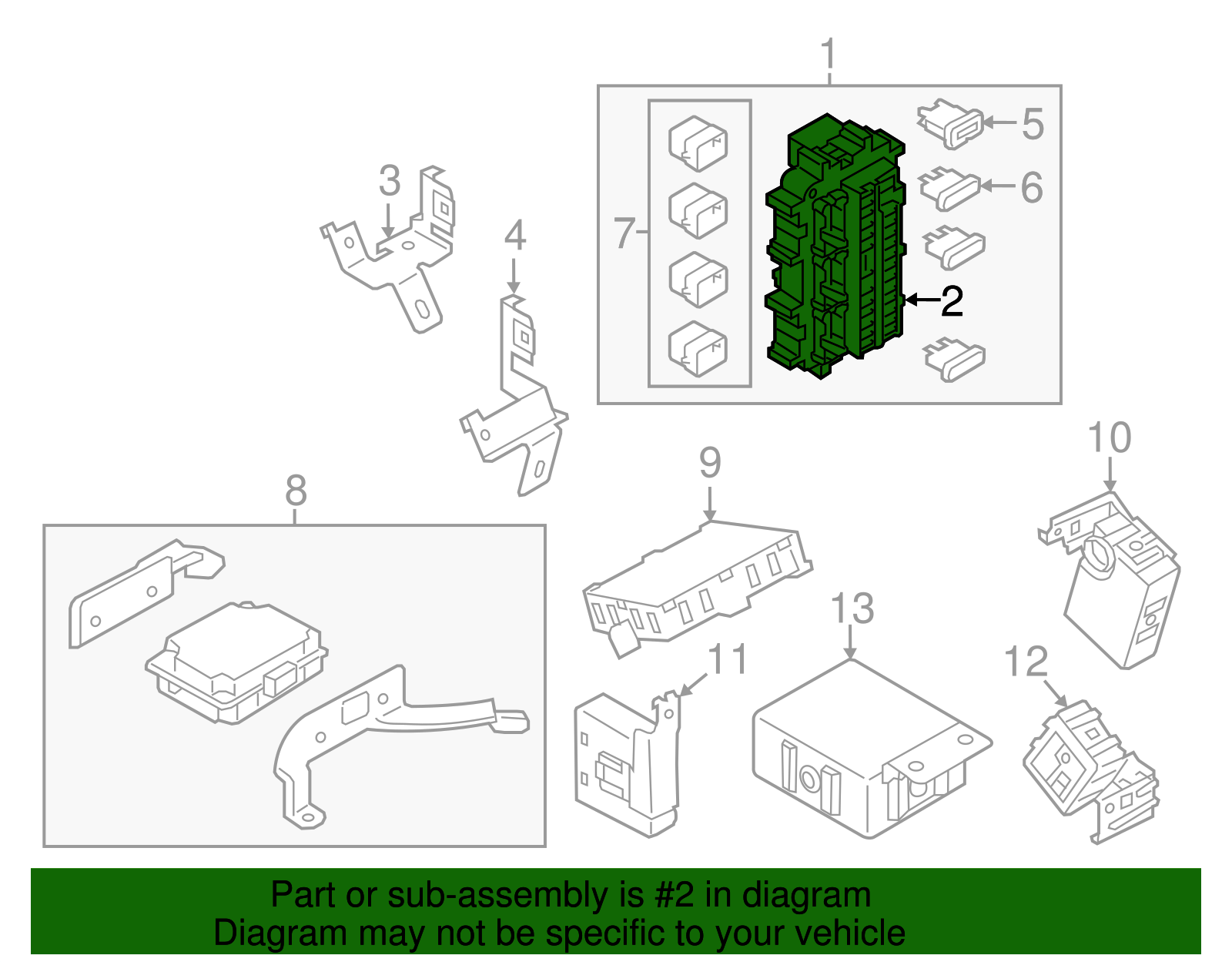 2013-2024 Nissan Junction Block 24351-79903 | Nissan Parts Central