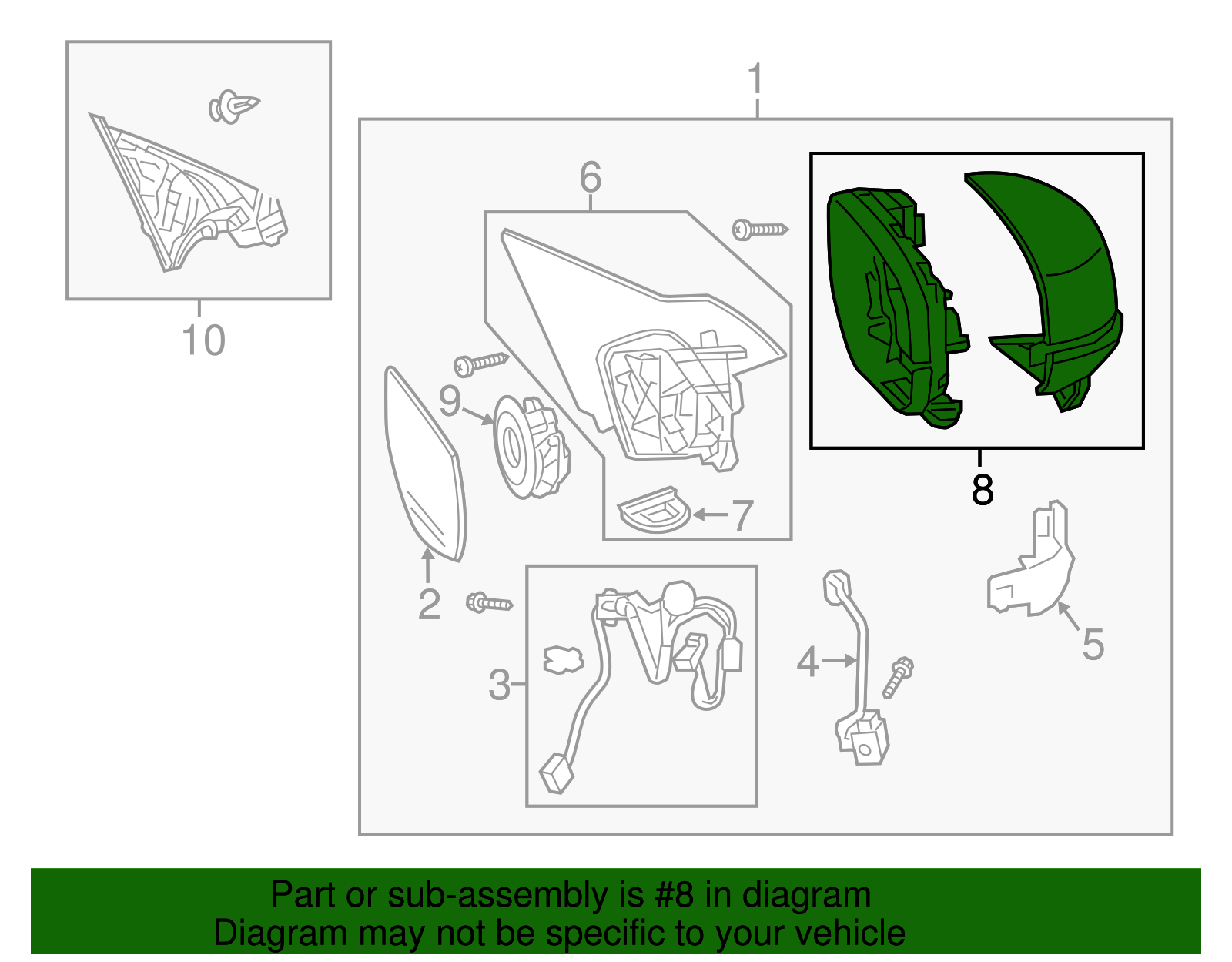 76205-T2G-A31ZN - 2013-2017 Honda Accord - Housing Set R *B575P* (Still ...