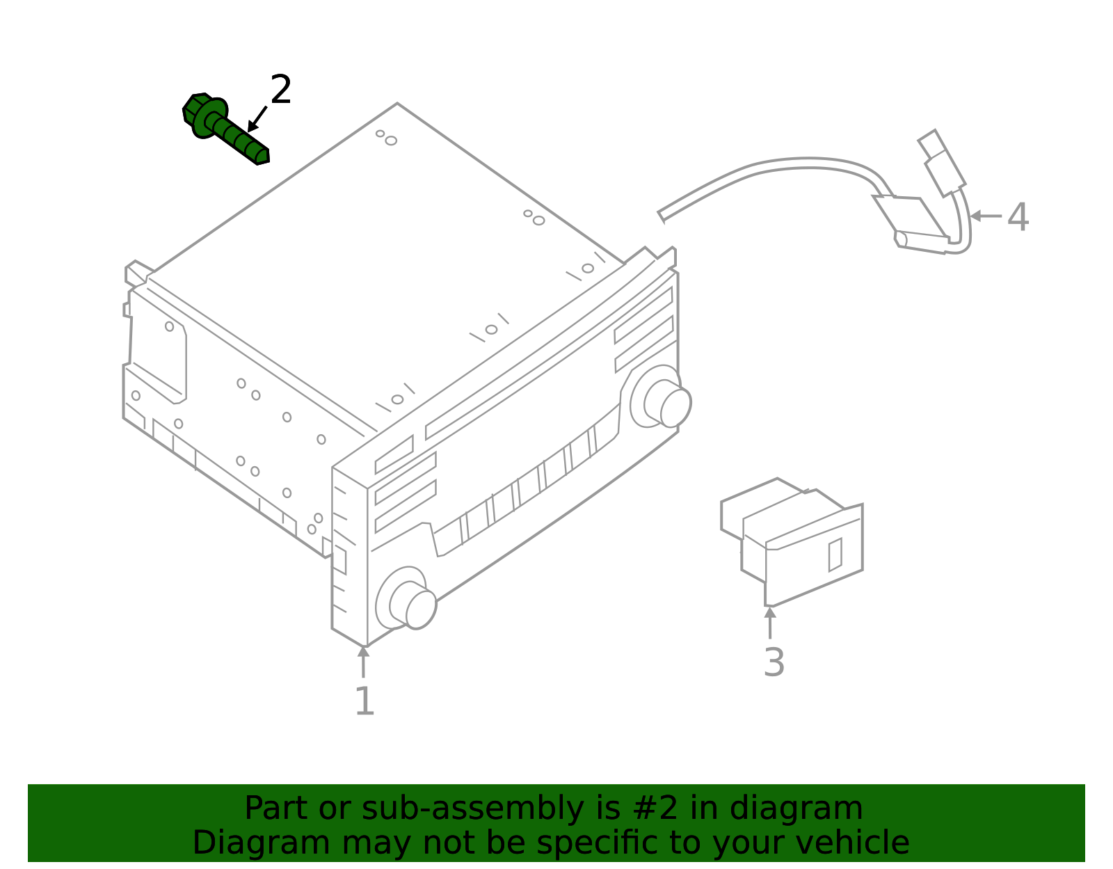 2009-2025 Nissan AM/FM CD Unit Hardware 01141-N5081 | QuirkParts