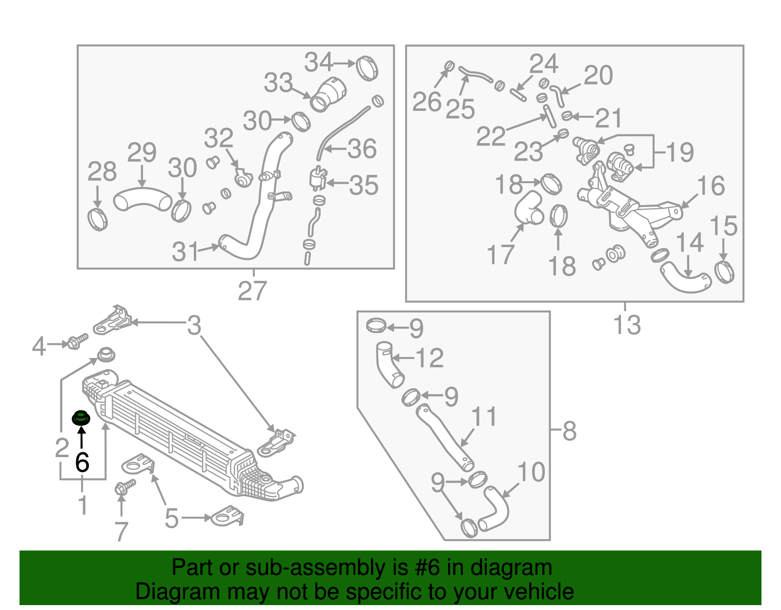 25336-2B000 - Radiator Assembly Lower Insulator - 2007-2021 Hyundai ...