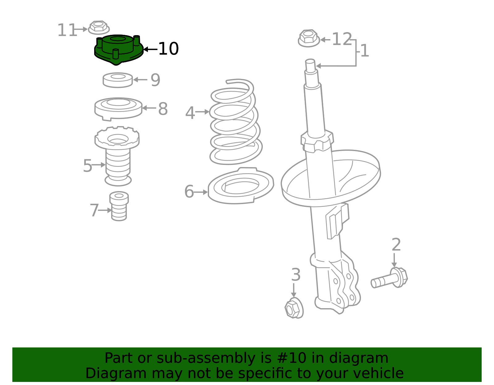 Genuine Official Toyota Suspension Strut Mount (Left, Right, Front ...