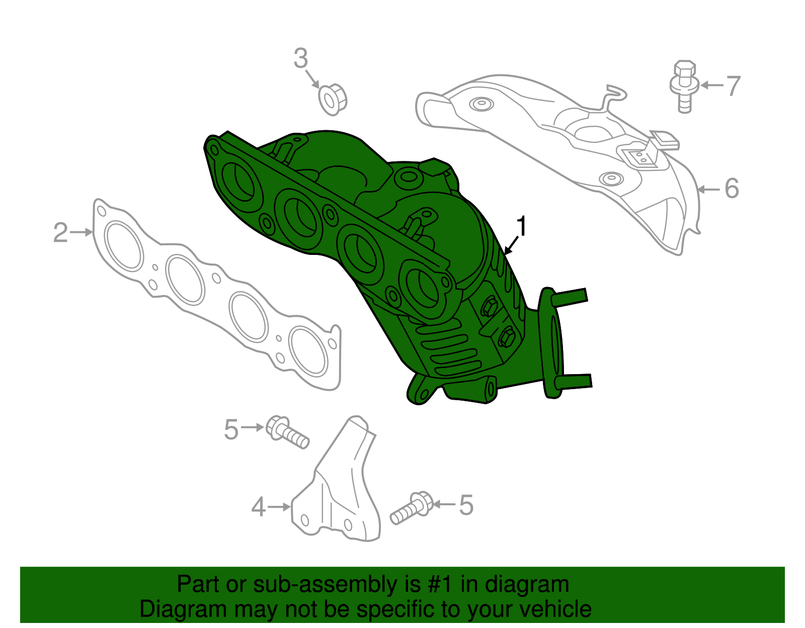 2016-2017 Hyundai Sonata Catalytic Converter With Integrated Exhaust ...