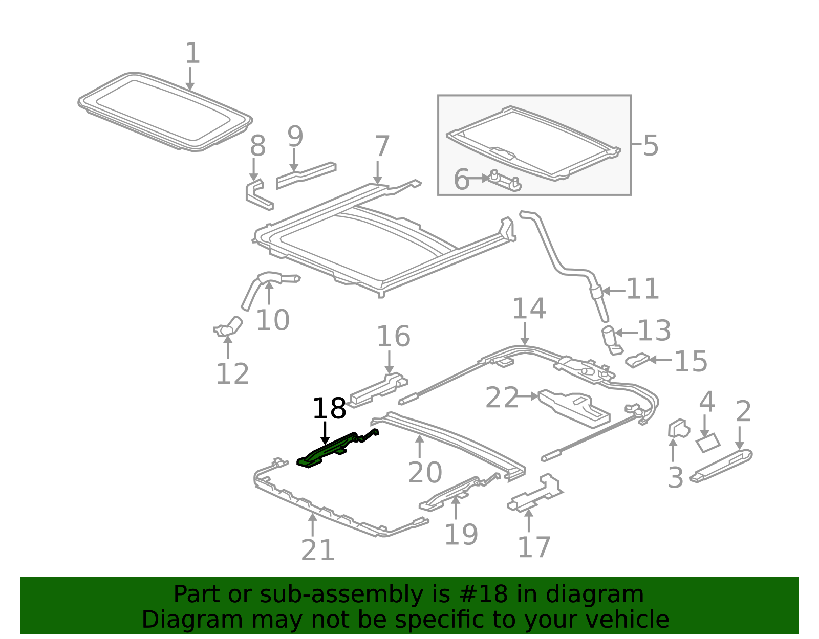 70300-TA0-A21 - High-Quality Sunroof Cable Guide for 2012-2016 Honda ...