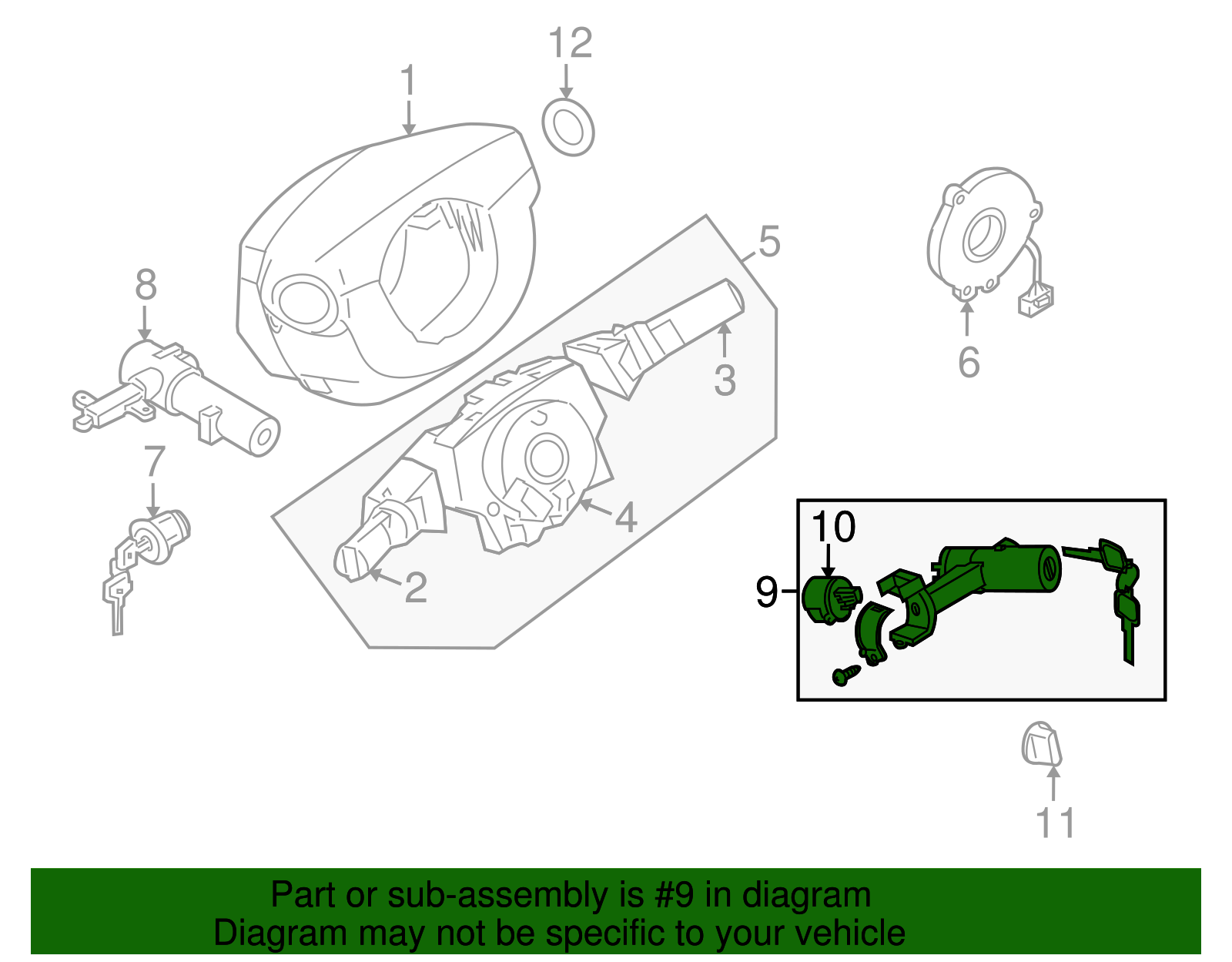 2005-2012 Nissan Pathfinder Ignition Lock 48700-ZS00A | Nissan RVA