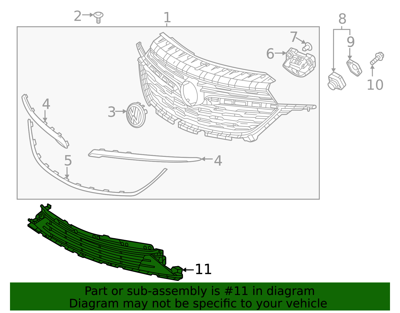 2020-2023 Buick Encore GX Lower Grille 42592136 GM | GMPartsDirect.com