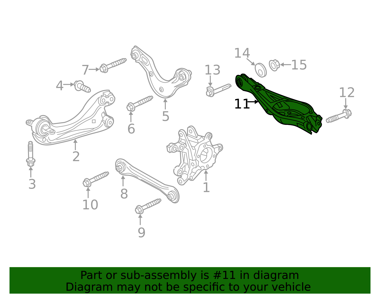 2016-2021 Honda Civic Lower Control Arm 52355-TBA-A01 | Honda Factory Parts