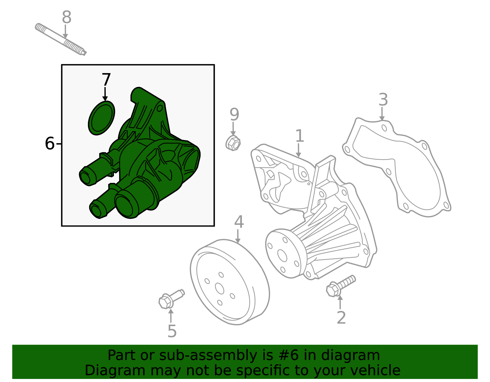 2014-2020 Ford | Thermostat Unit | DS7Z-8592-F | Walls' Ford Parts