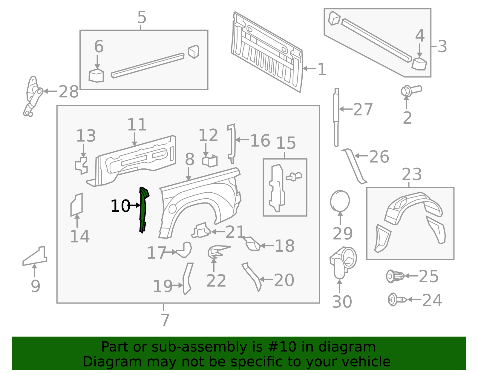 Genuine Official Toyota Corner Panel part# 65503-0C060 for 2014-2017 ...