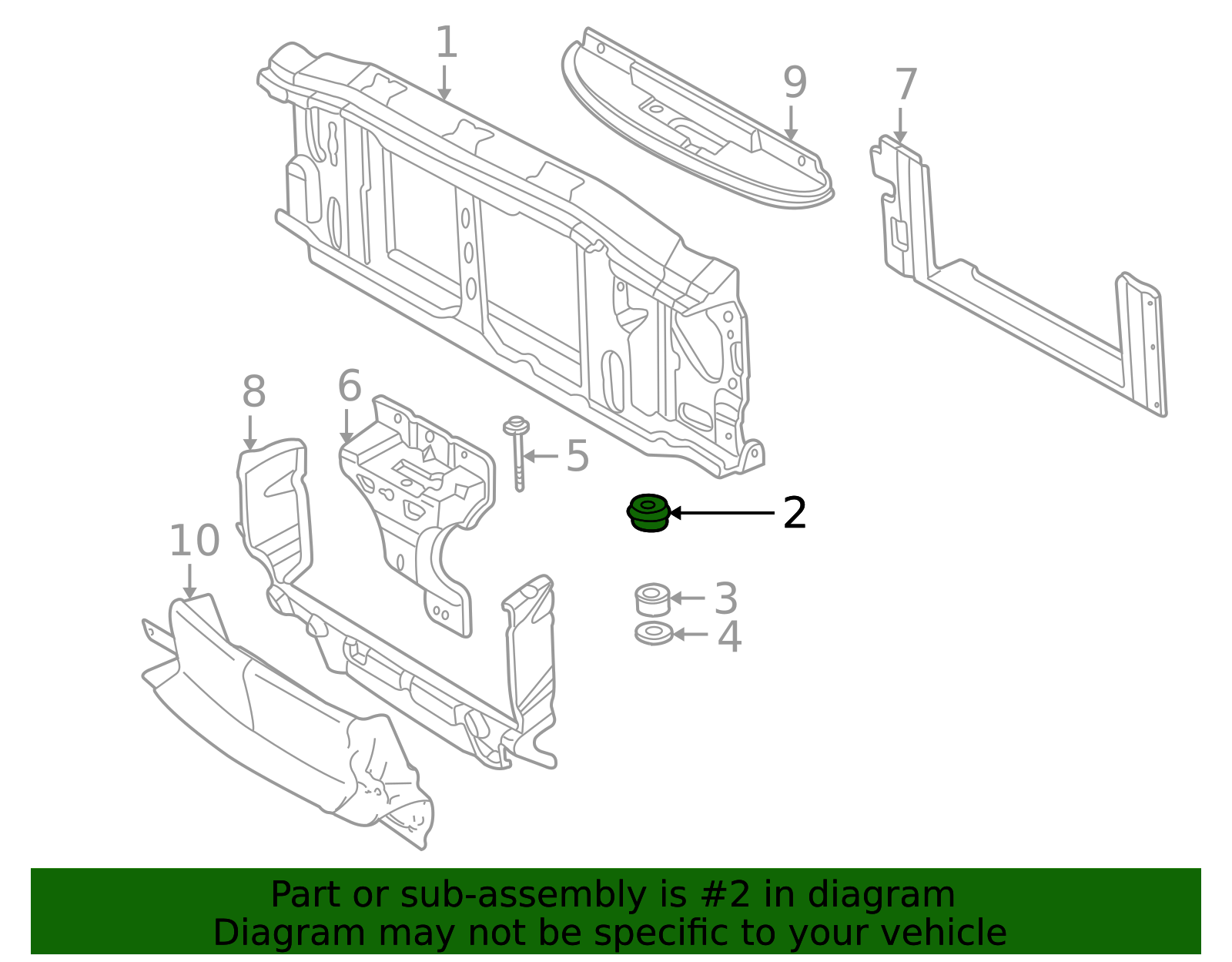 15697731 - Radiator Support Upper Insulator Londoff Discount Parts