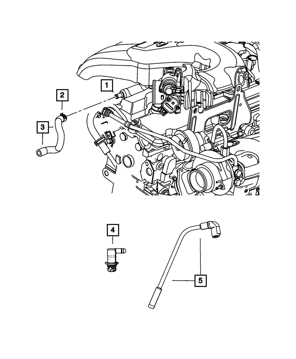 4884289AF - High-Quality Crankcase Vent Hose for 2003-2009 Mopar ...