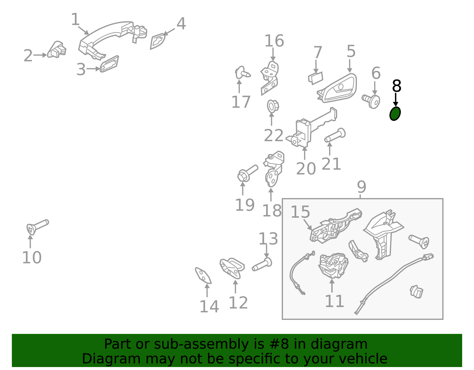 BM5Z-4273-AA - Handle, Inside Cap - 2012-2018 Ford Focus | Lasco Auto Parts