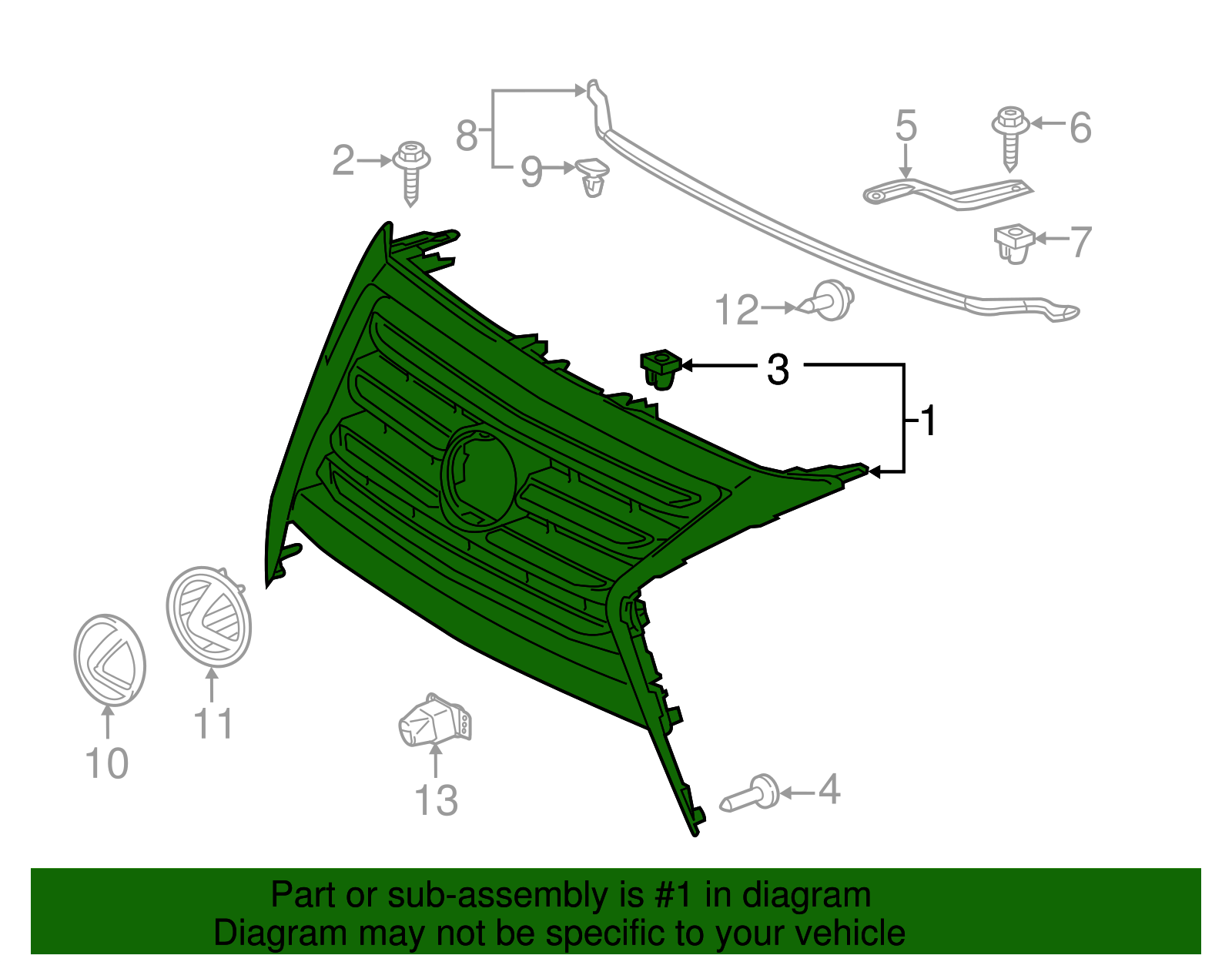 2020-2023 Lexus GX460 Grille 53101-60G30 | OEM Parts Online