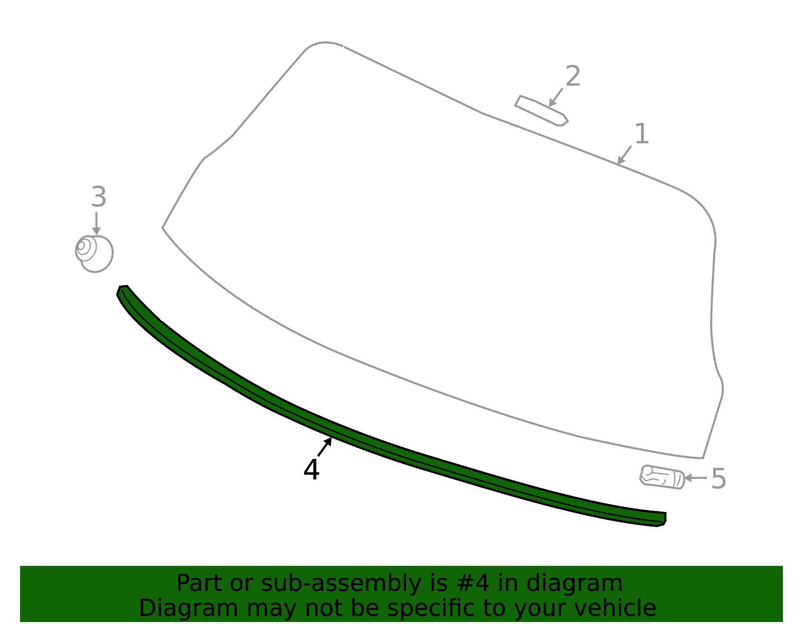OEM 2018-2024 Honda Odyssey Lift-Gate Reveal Molding 73220-THR-A01 ...