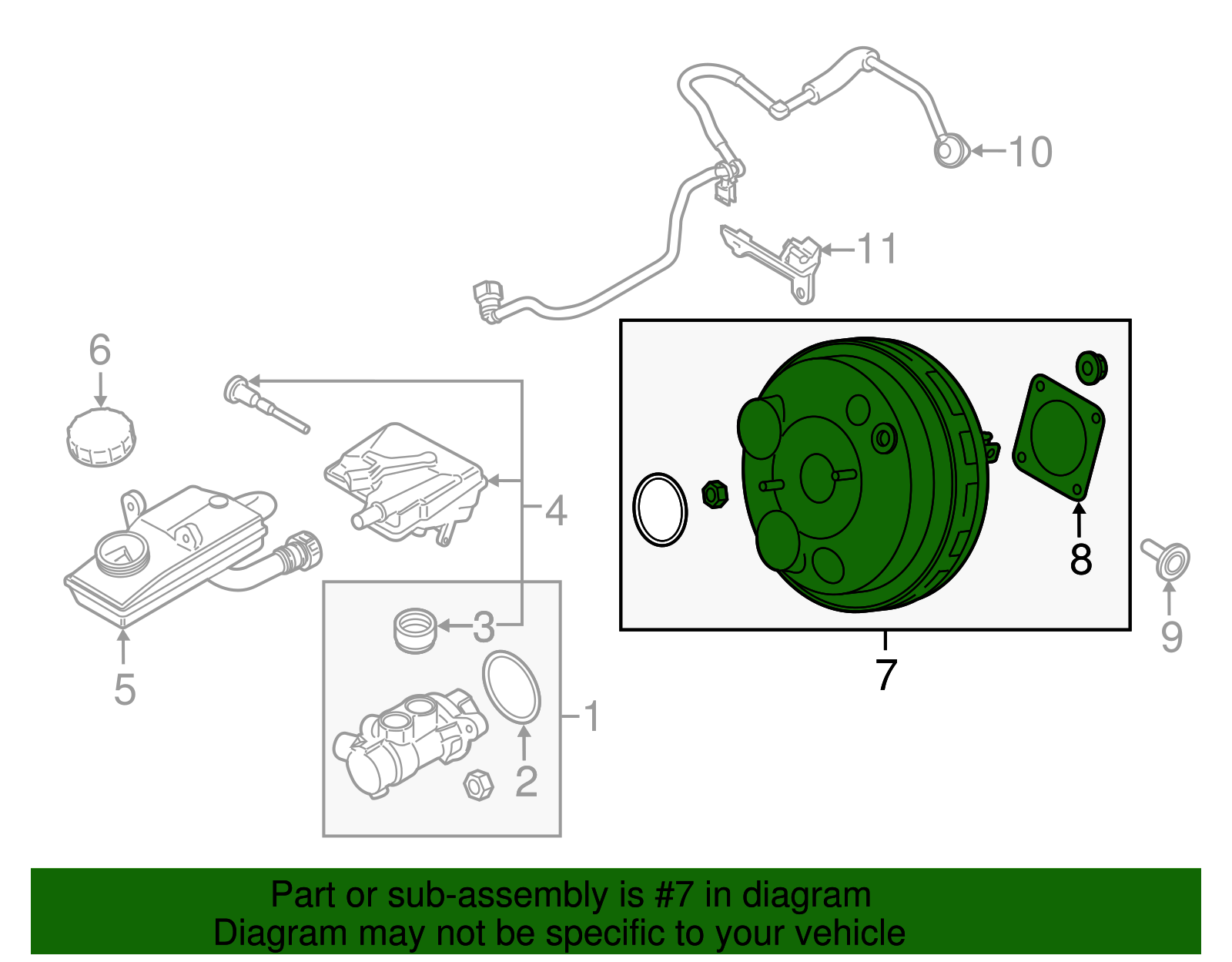 2015-2019 Lincoln MKC Motorcraft™ Power Brake Booster brb112 ...