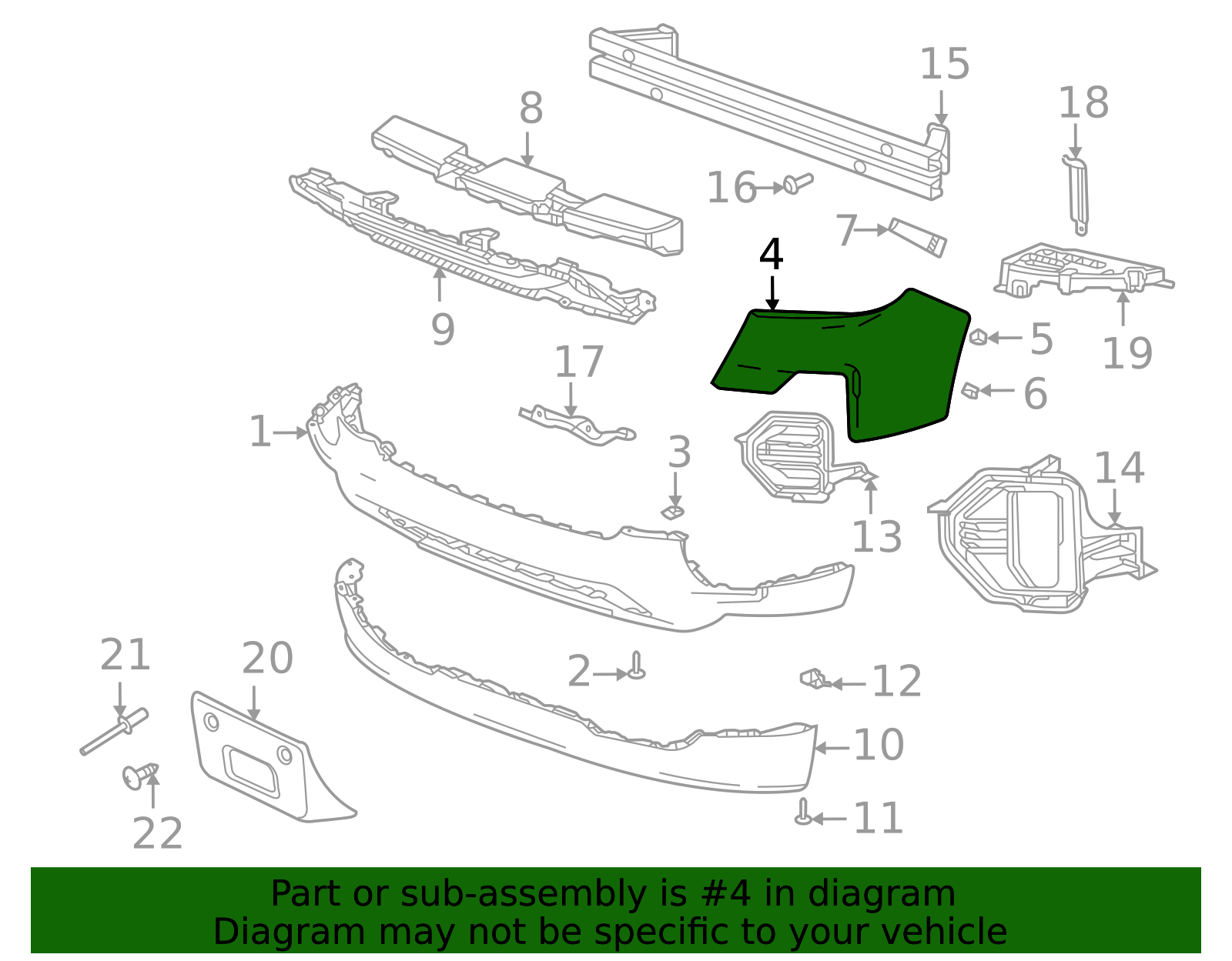 84946942 - 2021-2022 GMC Canyon - Primed Front Driver Side Bumper Upper ...