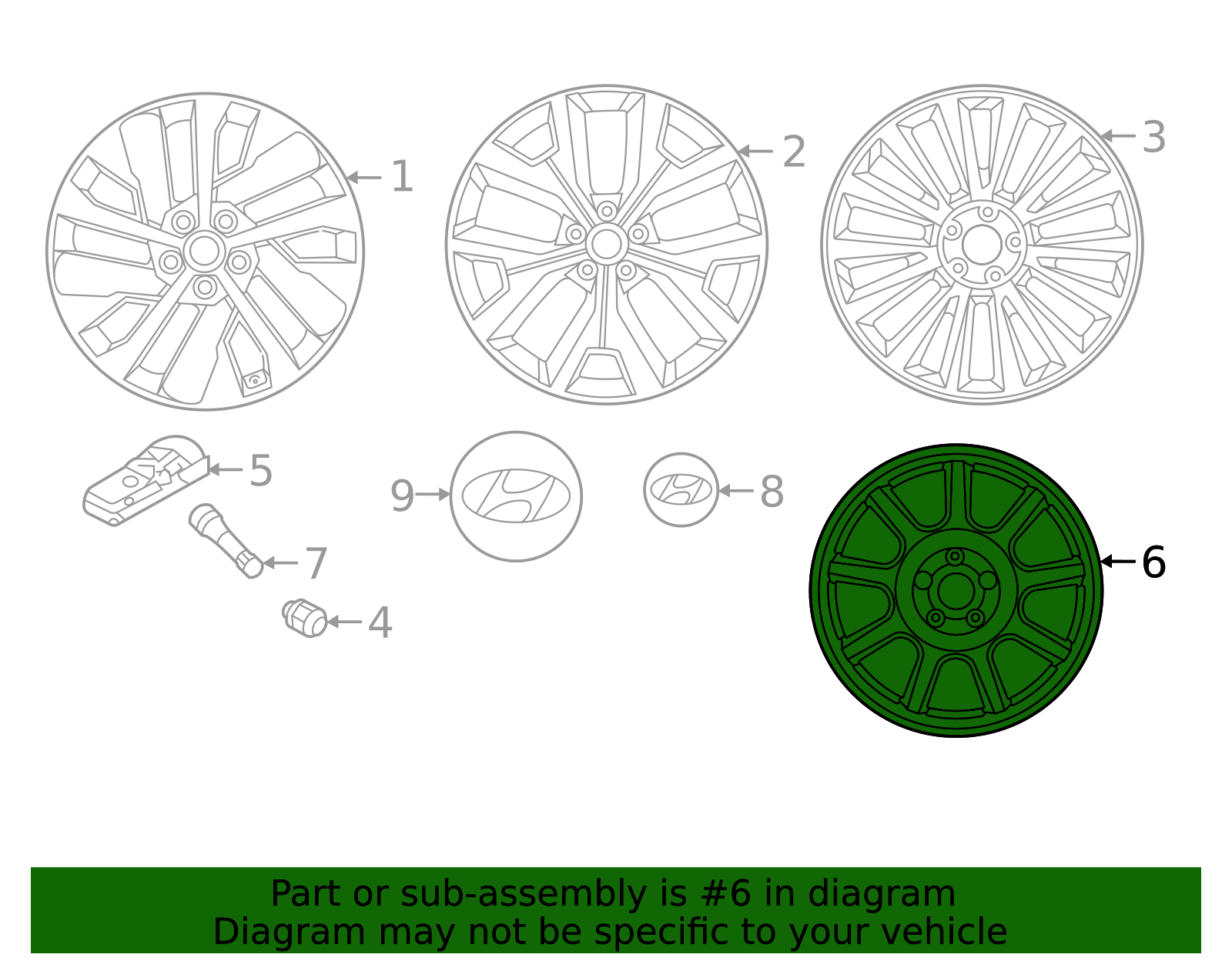 2023-2025 Hyundai Palisade Wheel, Alloy 52910-S8820 | OEM Parts Online