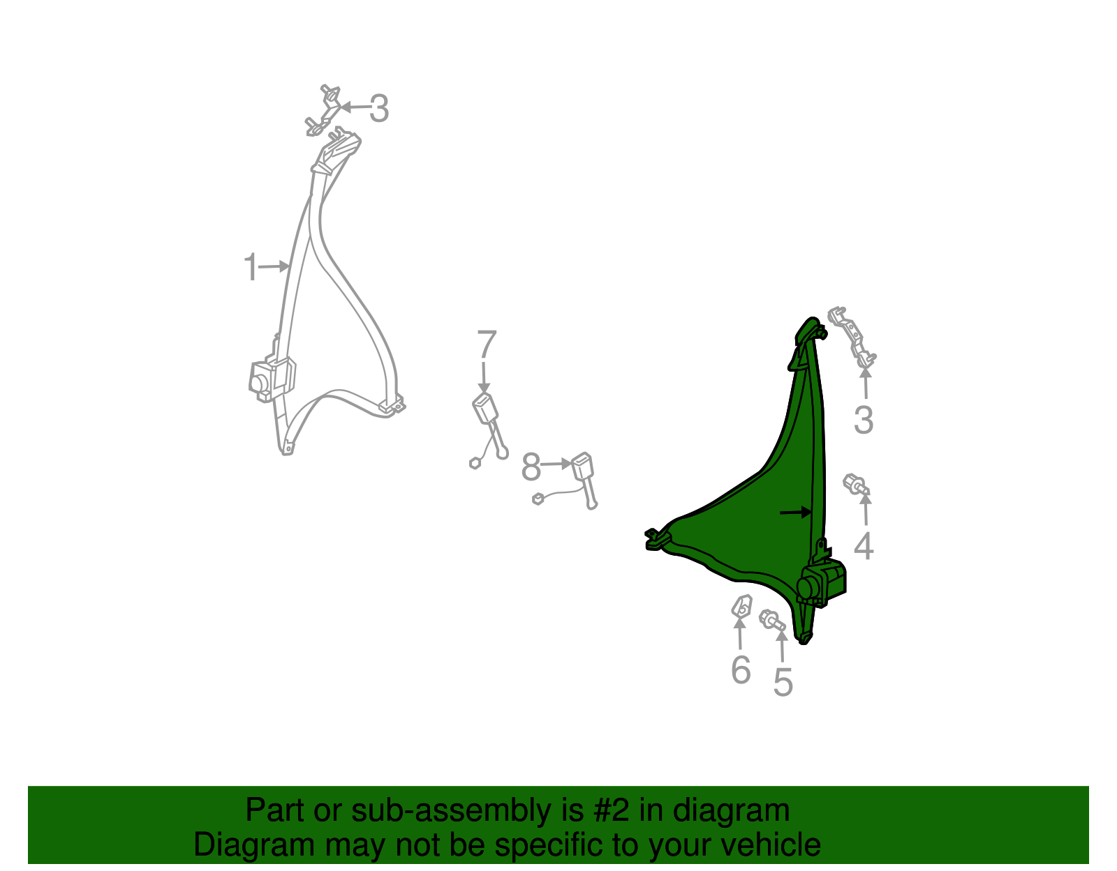 2005 Infiniti G35 Belt & Retractor 86885-AC801 | Faulkner Infiniti of Willow Grove