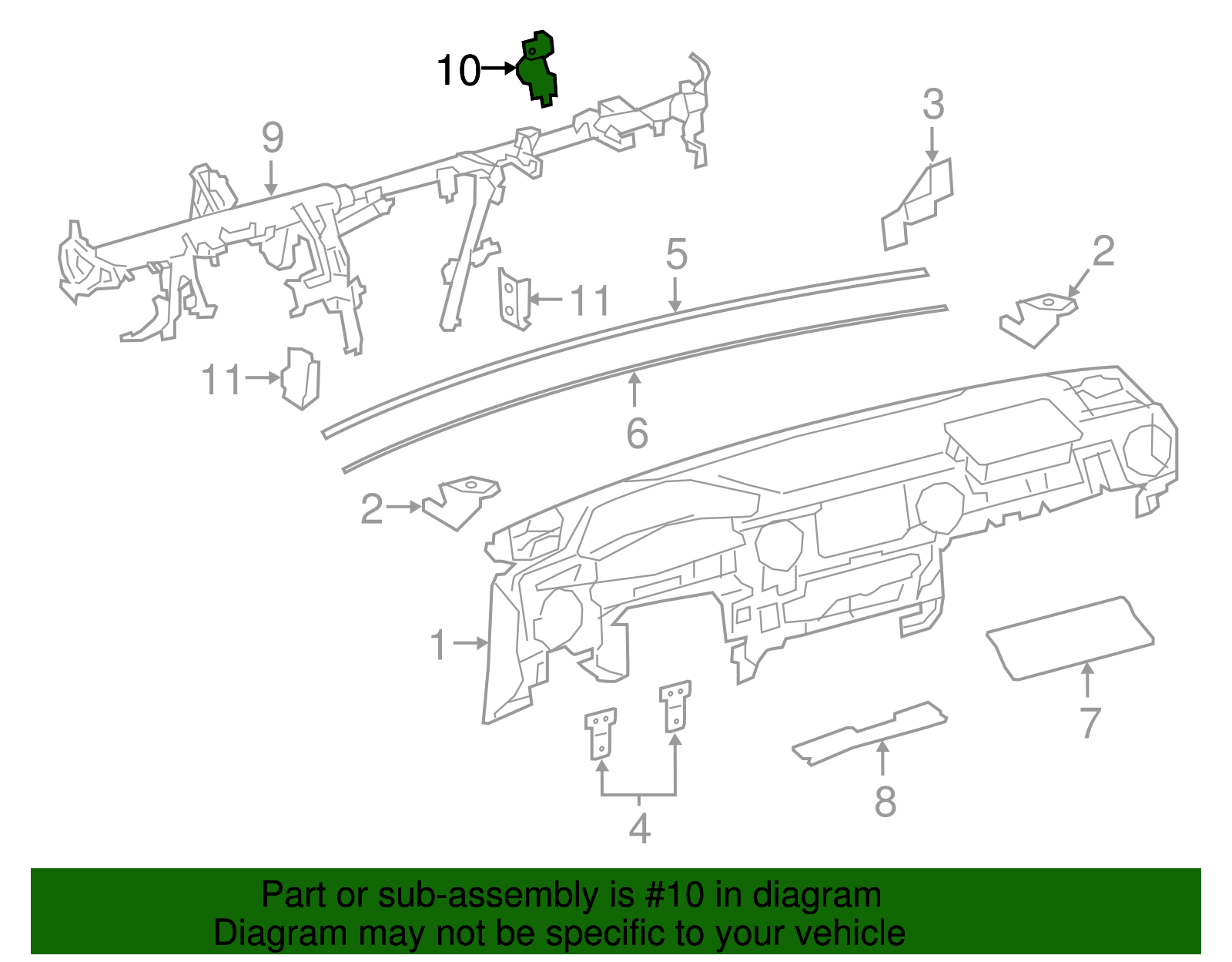 2005-2023 Toyota Tacoma Reinforced Beam Side Bracket 61183-04020 ...