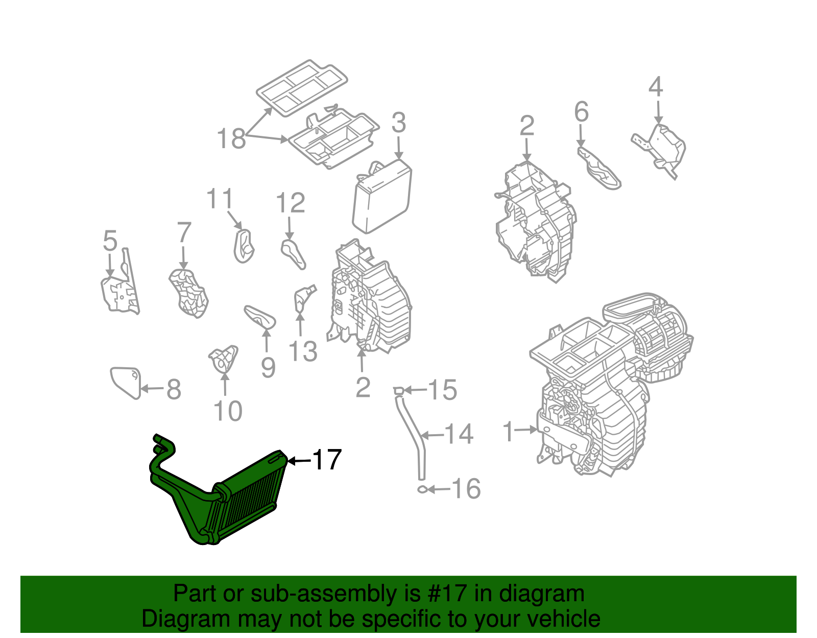 97138-2E100 - Heater Core 2005-2010 Kia Sportage | Kia.Parts Store
