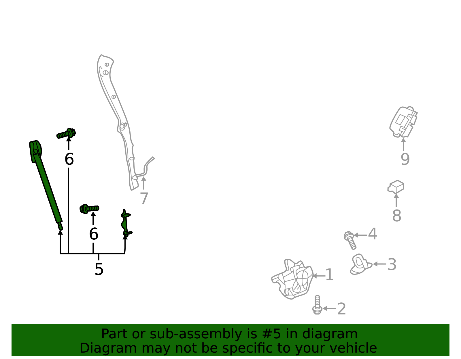 2019-2024 Subaru Ascent Power Cylinder 63329XC00C | QuirkParts
