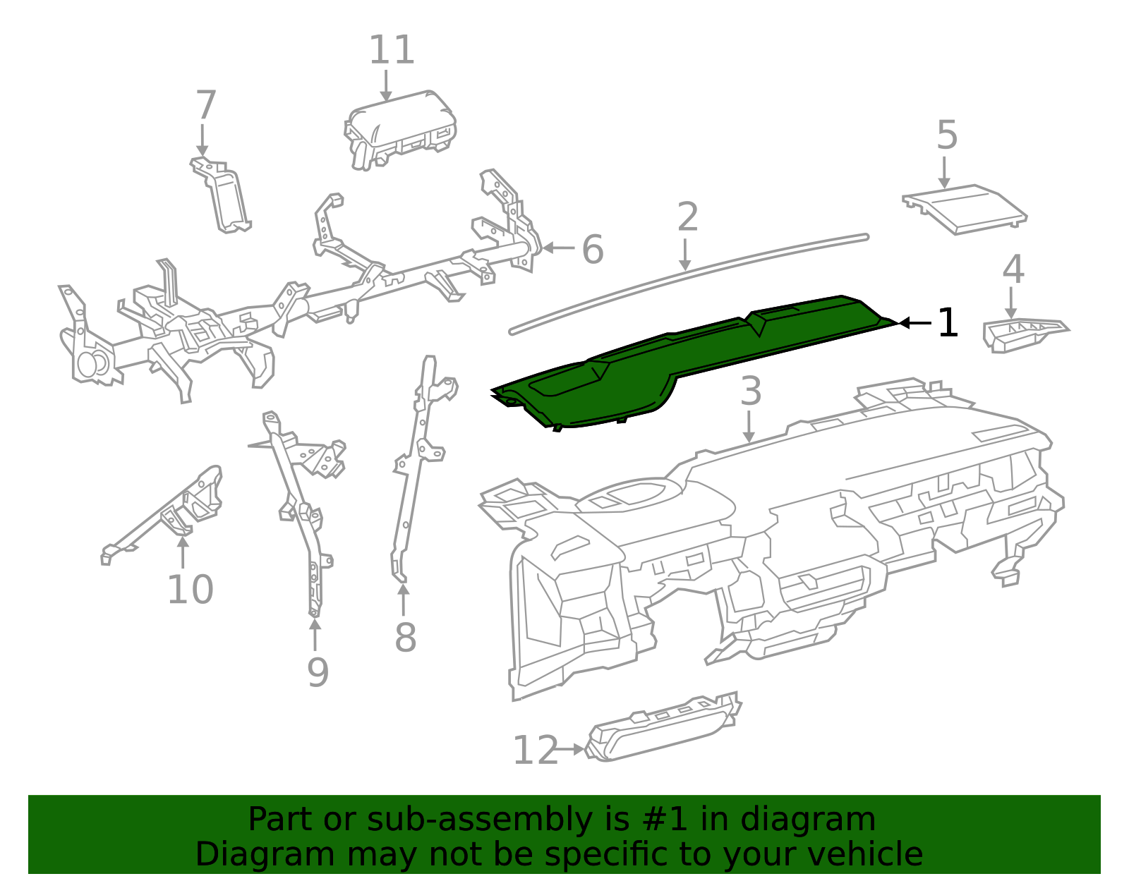 2019-2025 Toyota Upper Dash Panel 55300-02090-C0 | Toyota Parts Center