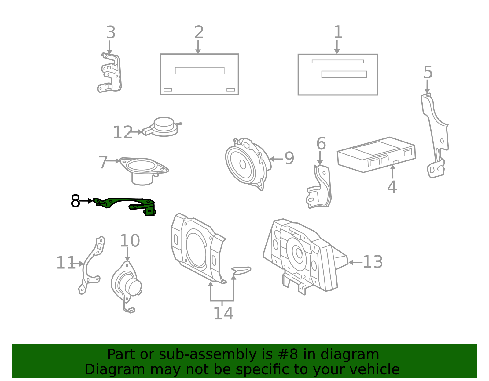 86161-35090 - High-Quality Radio Speaker Bracket for AutoNation Parts