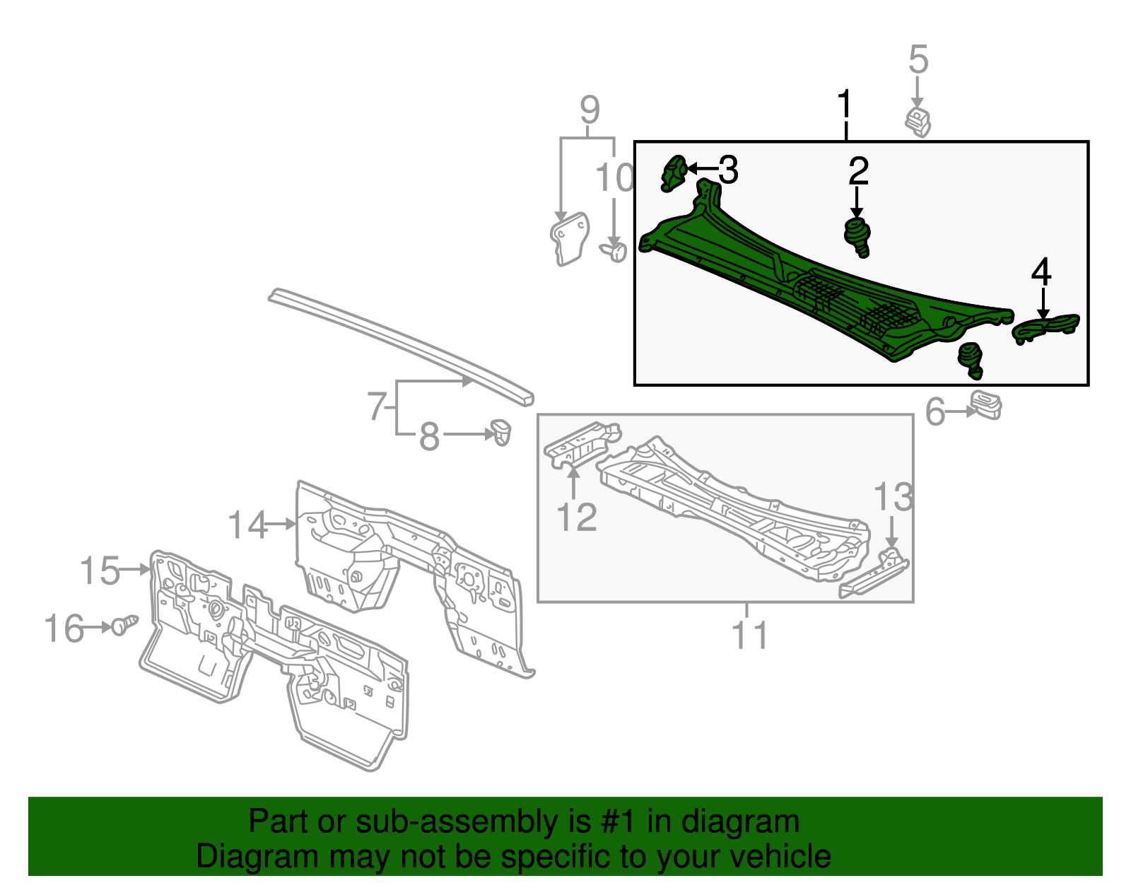 74200-S2A-A00 - 2000-2009 Honda S2000 - Cowl Top Assembly | Genuine ...
