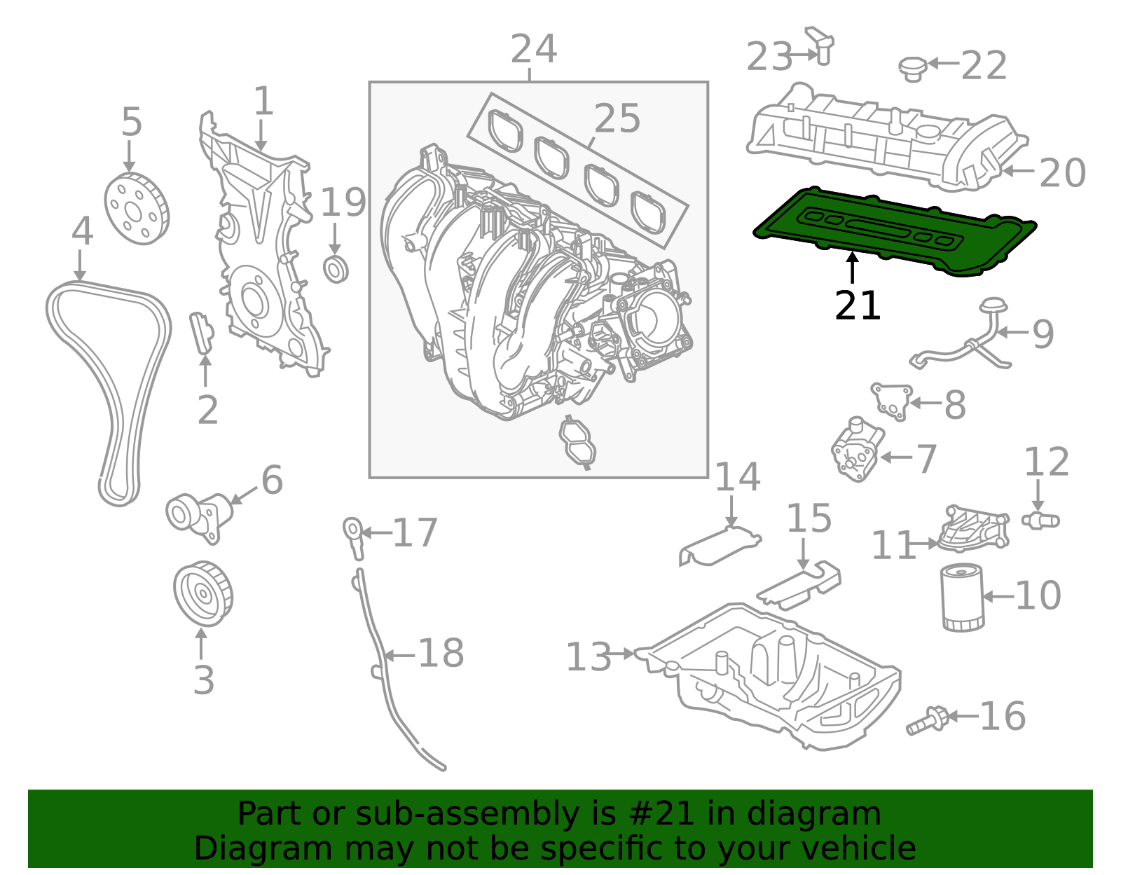 1S7Z-6584-AA - Valve Cover Gasket Ford Parts Direct