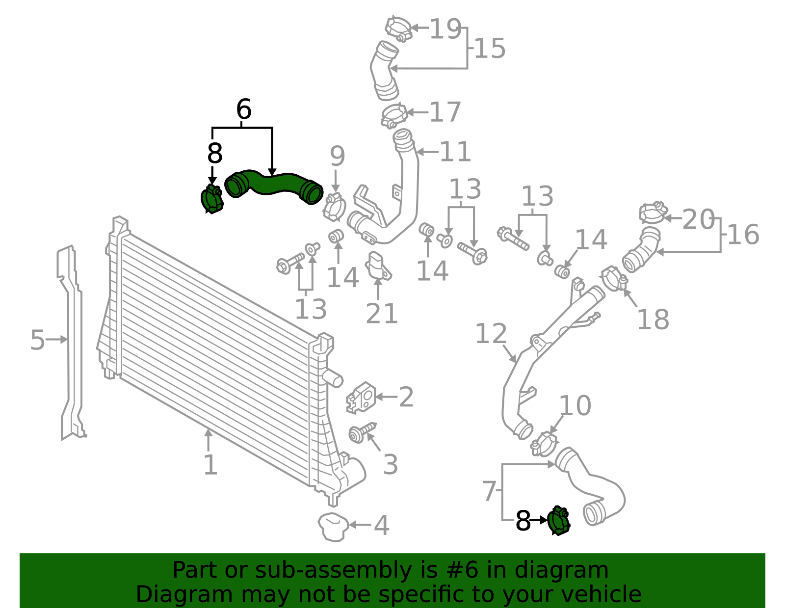2015-2023 Audi Inter-Cooler Hose 5Q0-145-834 | OEM Parts Online