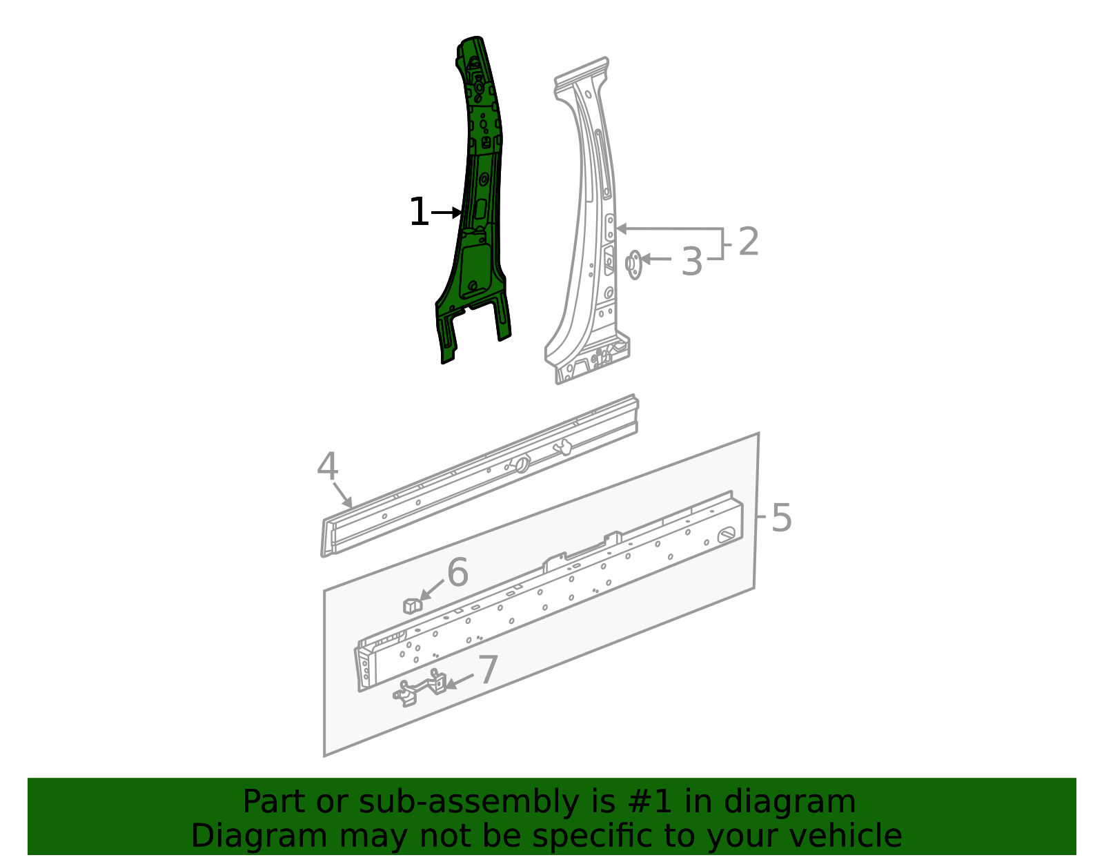 B-Pillar Assembly - Side Frame Structural Support | AutoNation Parts