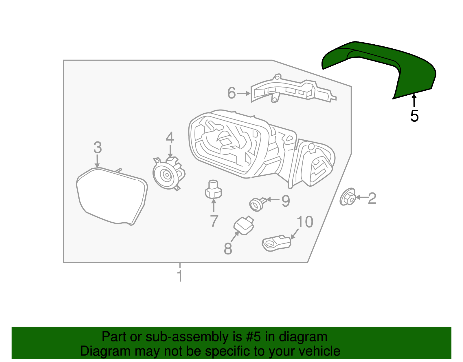 JL1Z-17D743-AAPTM - 2018-2024 Ford Expedition - Mirror Cover | Ford OEM ...
