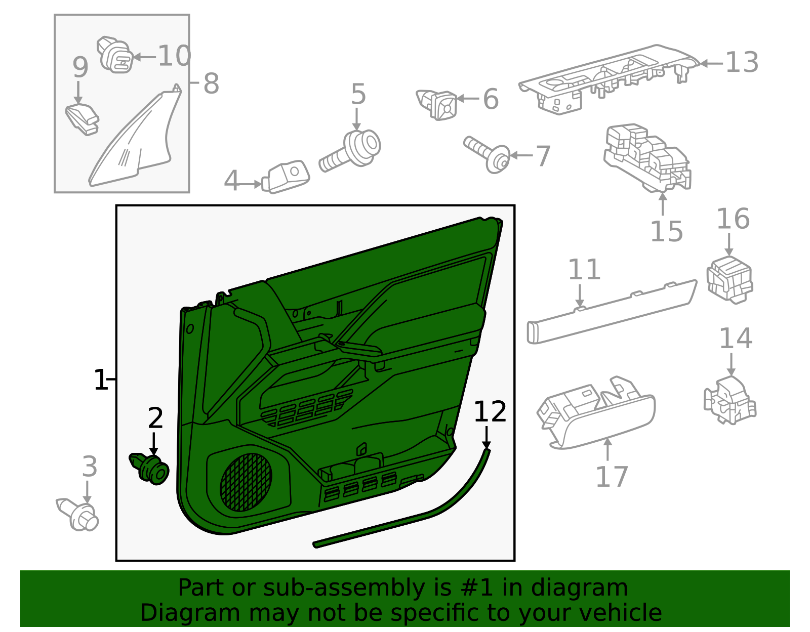 2024-2025 Toyota Tacoma 2024 Toyota Tacoma - Door Interior Trim Panel ...
