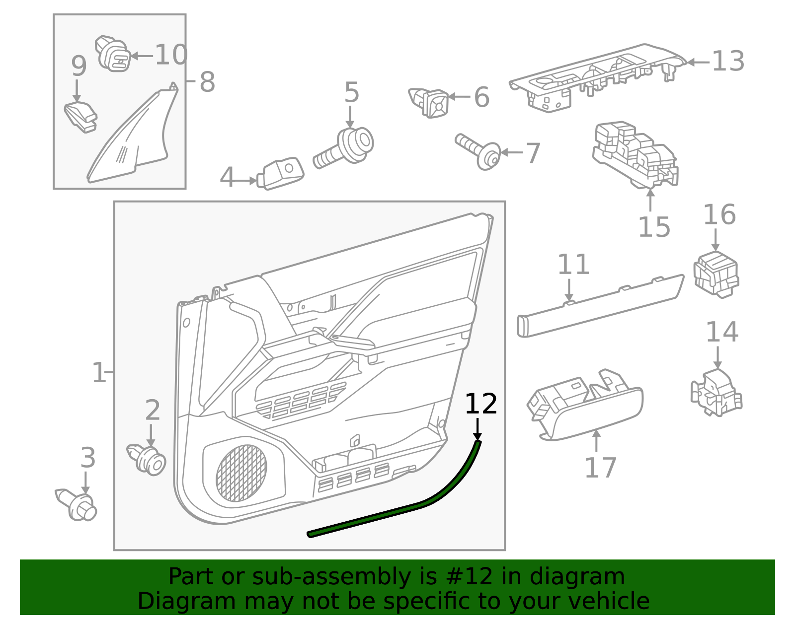 2024-2025 Toyota Tacoma Lower Molding 67743-AK010 | Toyota Parts Center